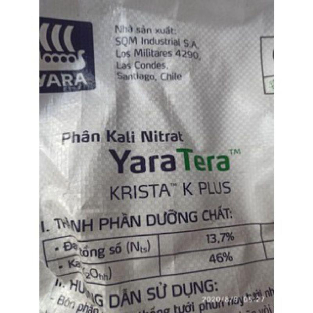 Mua phân bón yara tera (krista k plus) - Khối lượng,100 gram tại HOT PEPPER