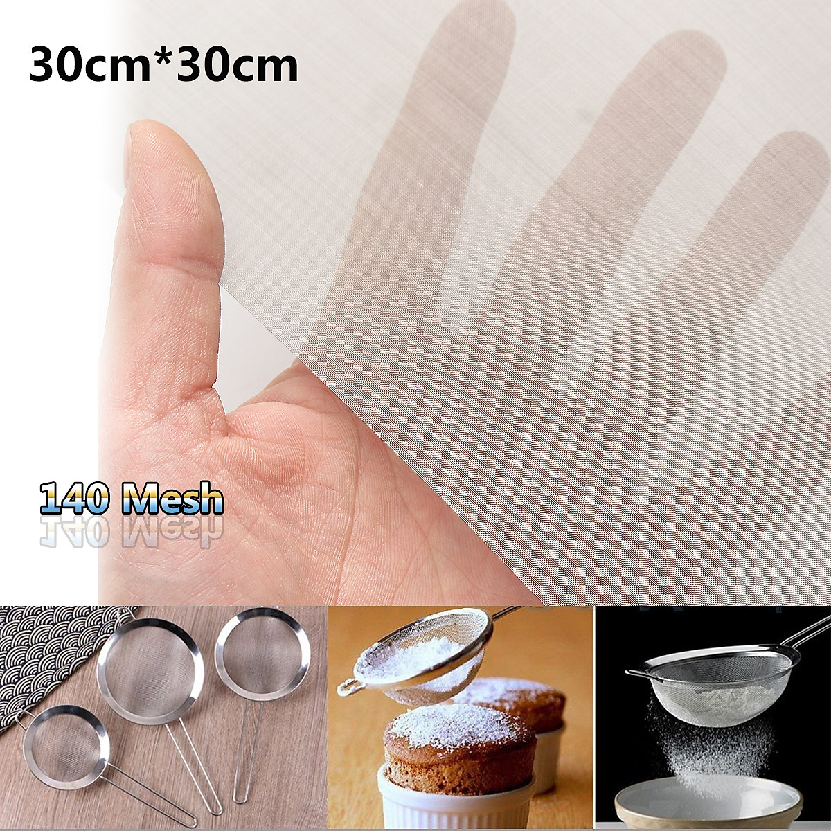 Mua 30x30cm 140 Mesh 304 Stainless Steel Woven Wire Filtration Filter ...