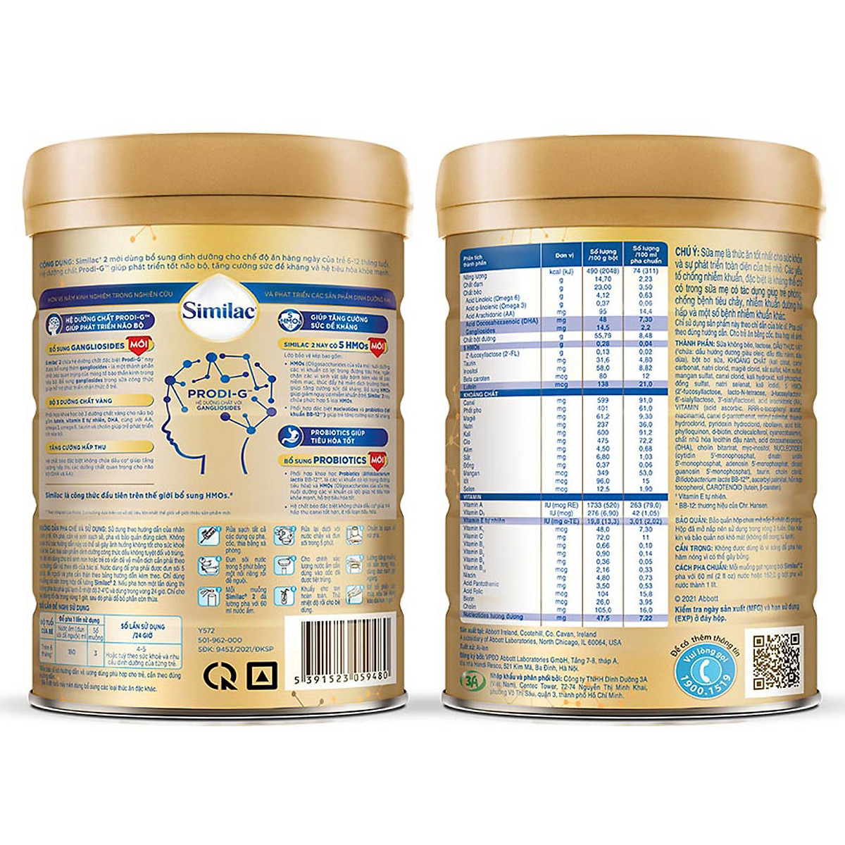 Sữa bột Similac 2 900g/lon Dinh Dưỡng 5G Mới dành cho trẻ 6-12 tháng ...