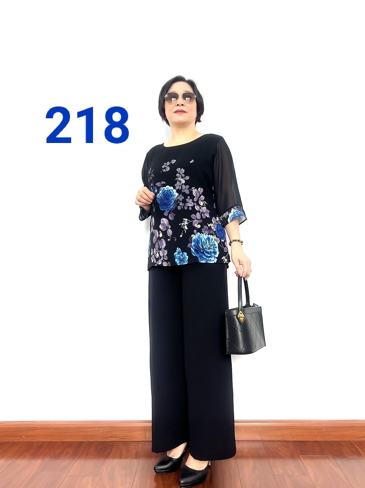 Mua Bộ Phối Áo Voan ( 2 lớp ) Quần Đũi Lụa Cao Cấp Dành Cho Phụ Nữ Trung Niên 2022 - Tuấn Tú ...