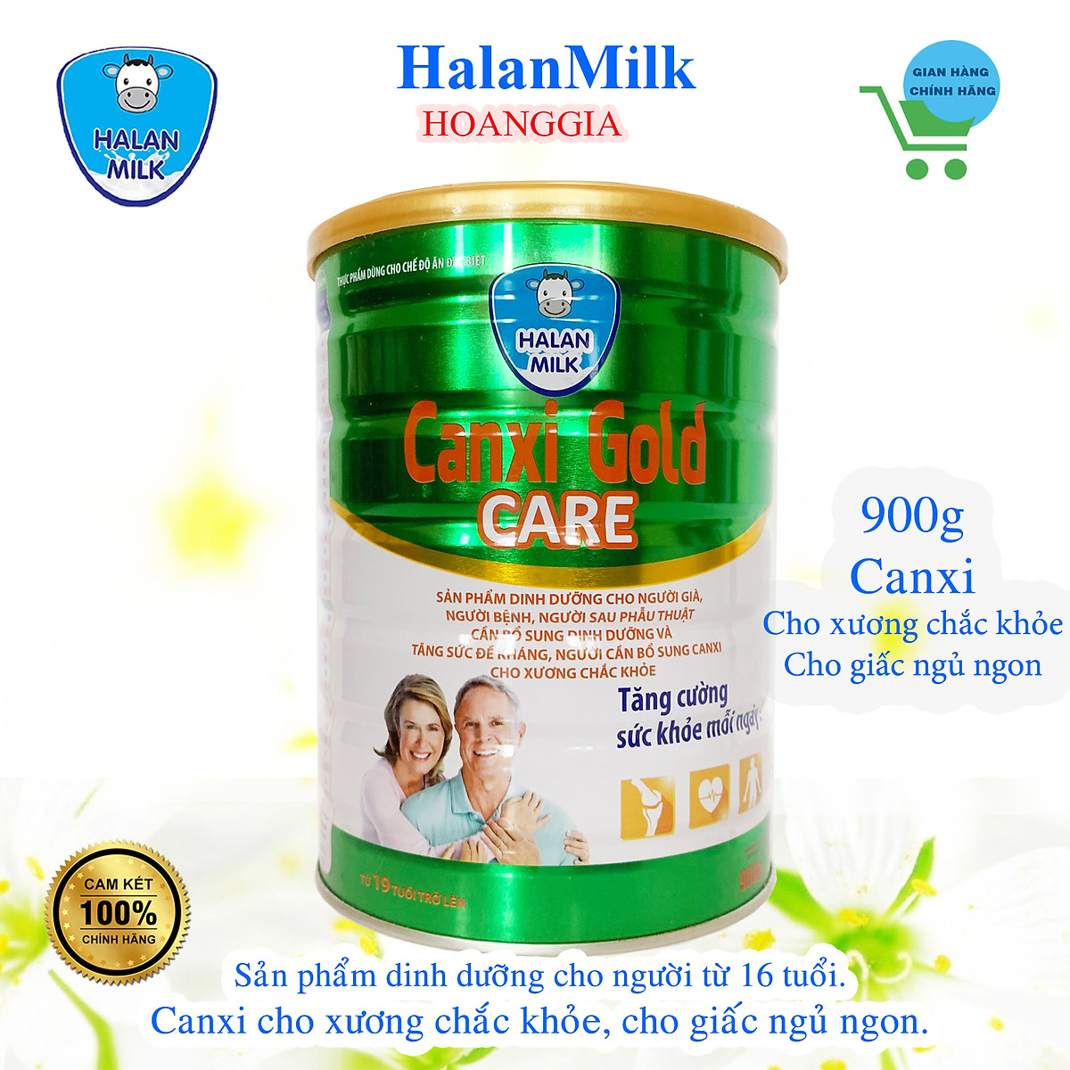 Sữa Canxi Gold Care - Halan Milk - 900gr - Cho xương chắc khỏe | Tiki