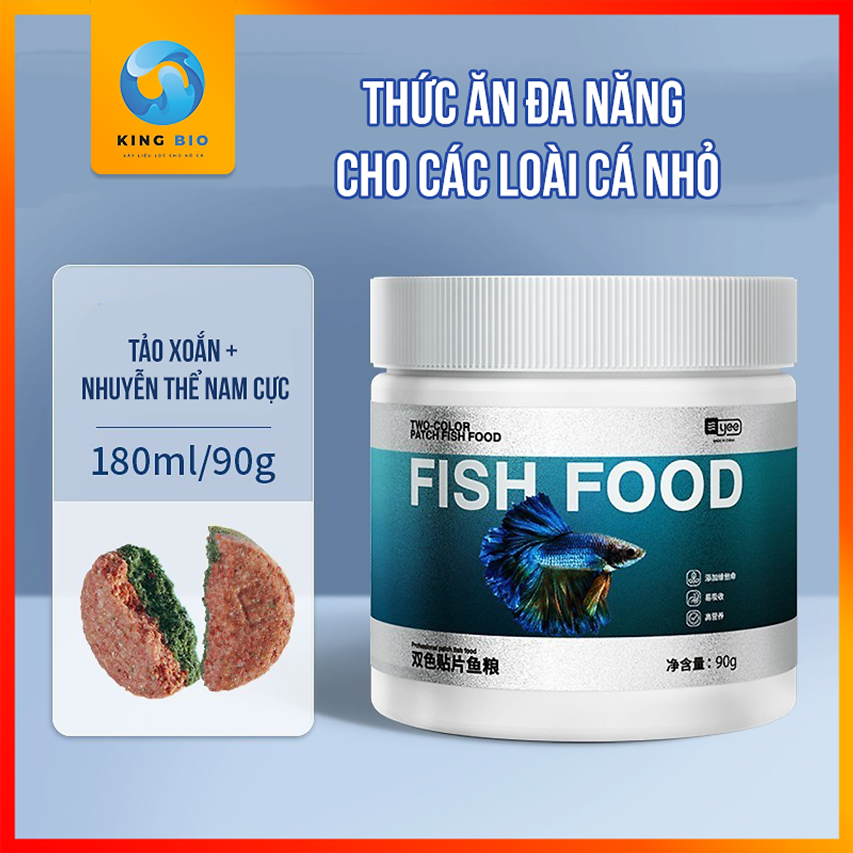 Yee Small Fish dạng viên dán - Cám cân bằng dinh dưỡng, hỗ trợ tiêu hóa ...