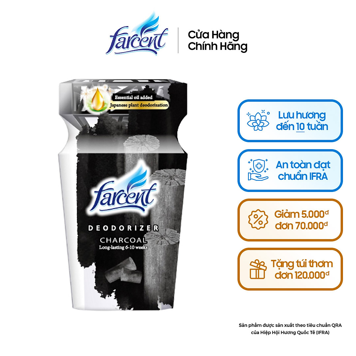 Mua HỘP CHẤT KHỬ MÙI THAN HOẠT TÍNH FARCENT 300ML - FARCENT tại Farcent Vietnam Official Shop