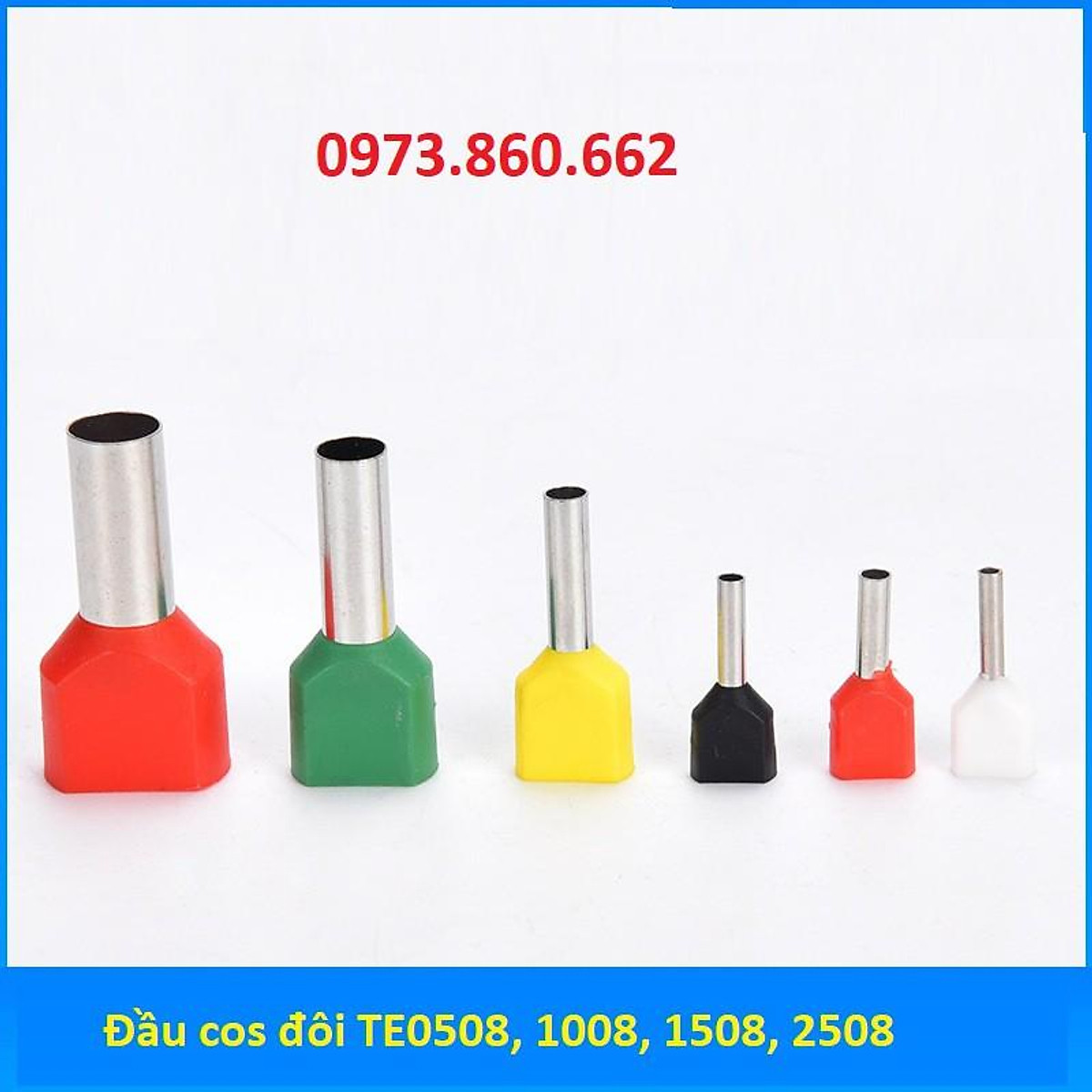Mua Bộ cos đôi cos kim cos pin 2 dây - 0.5mm tại Thiết Bị Điện Thuận Phong
