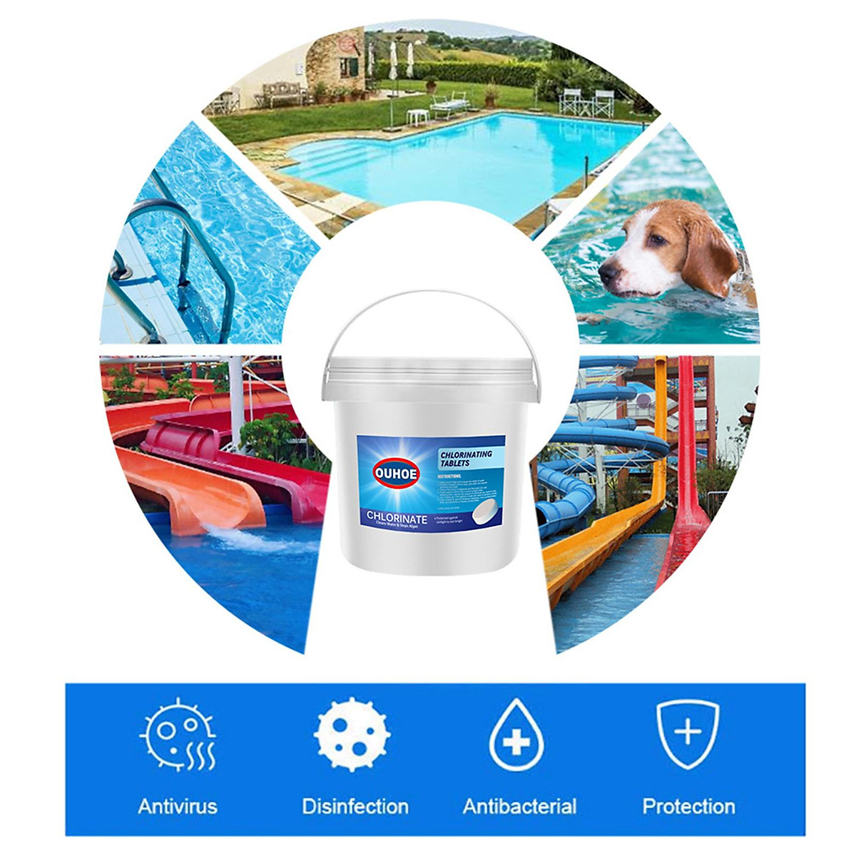 Pool Chlorine Floater Chlorine Dispenser with Chemical Chlorine Tablets ...