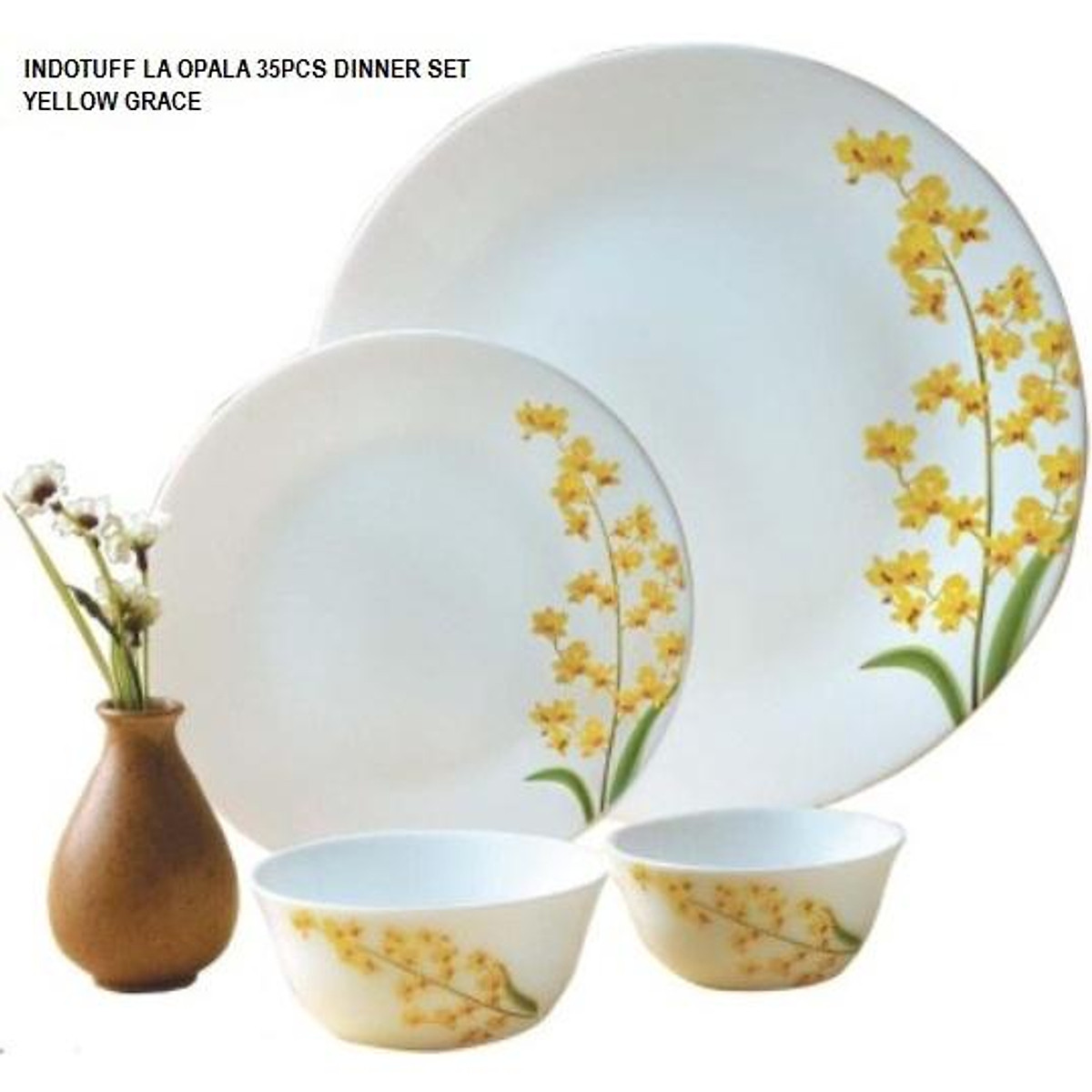 Bộ 6 chén chầm thủy tinh Diva Ivory Y.G (La Opala) - Chén