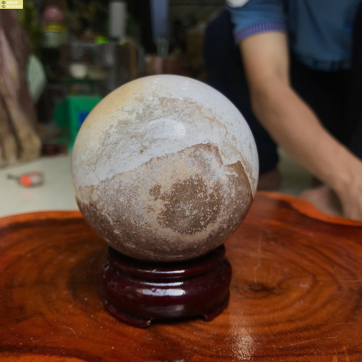 Mua BI CẦU ĐÁ MÃ NÃO-CAXIDON ĐK 7CM (MN02)