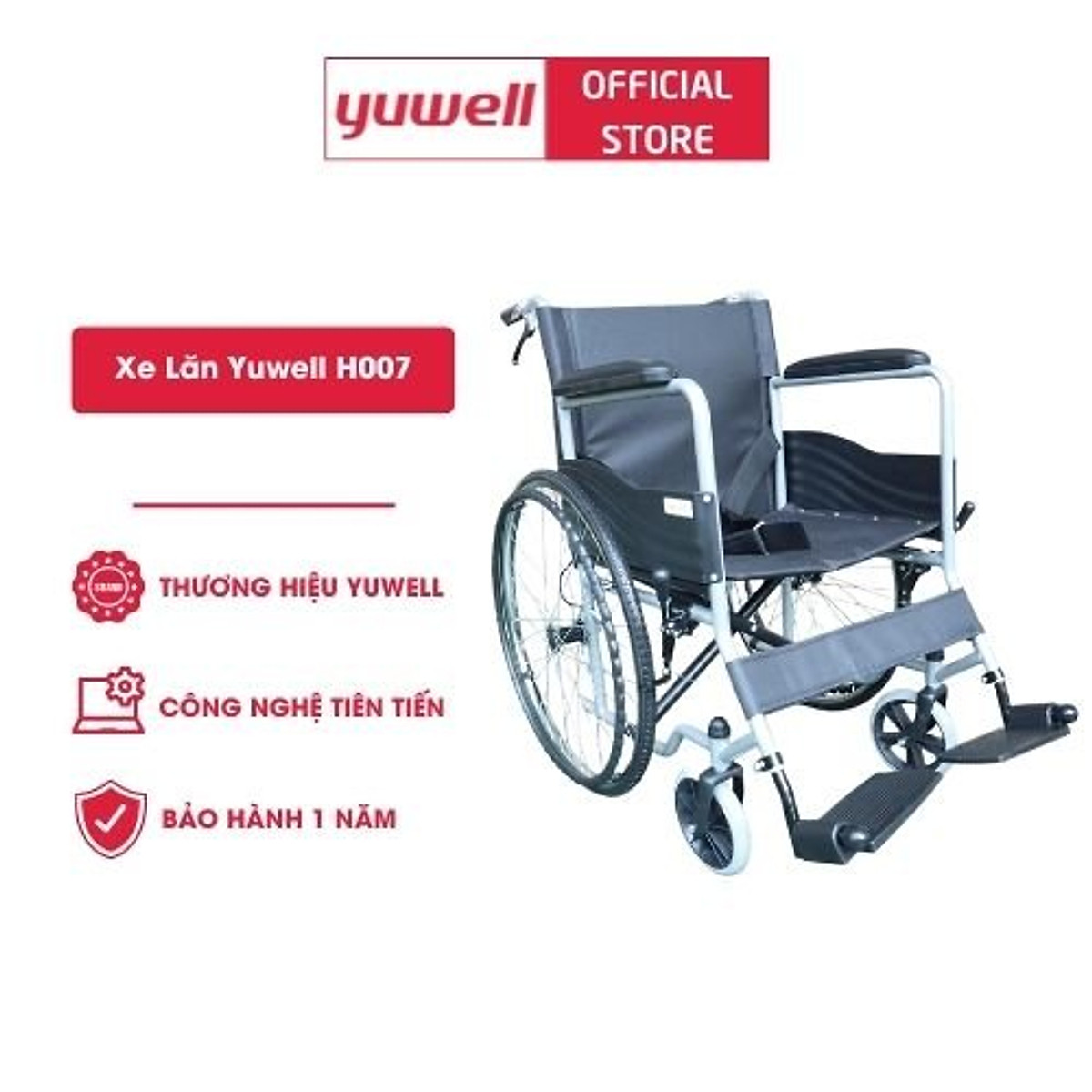 Mua Xe lăn tiêu chuẩn YUWELL H007 tại Yuwell Official Store