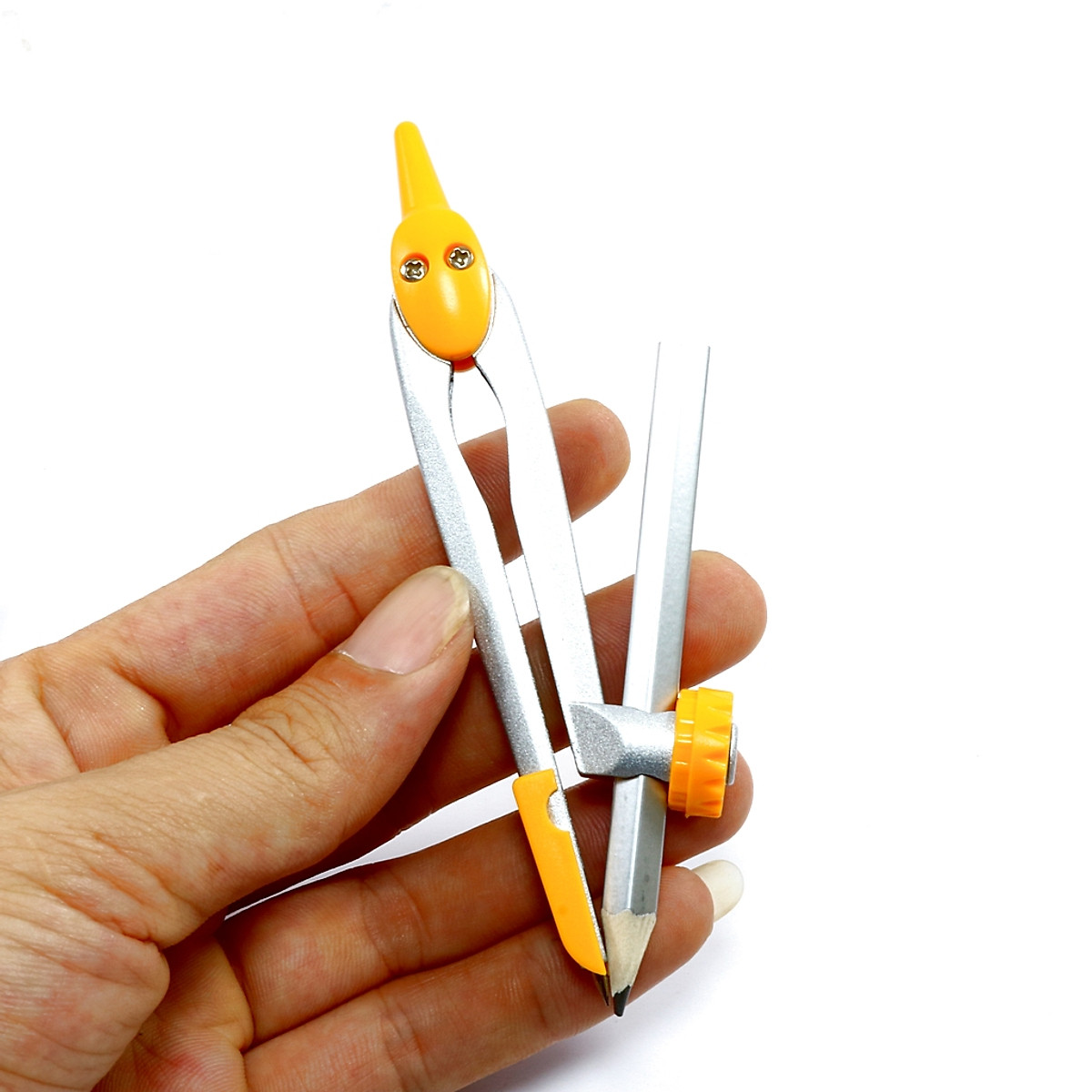 Compa chì gỗ thân kim loại các màu - Compa