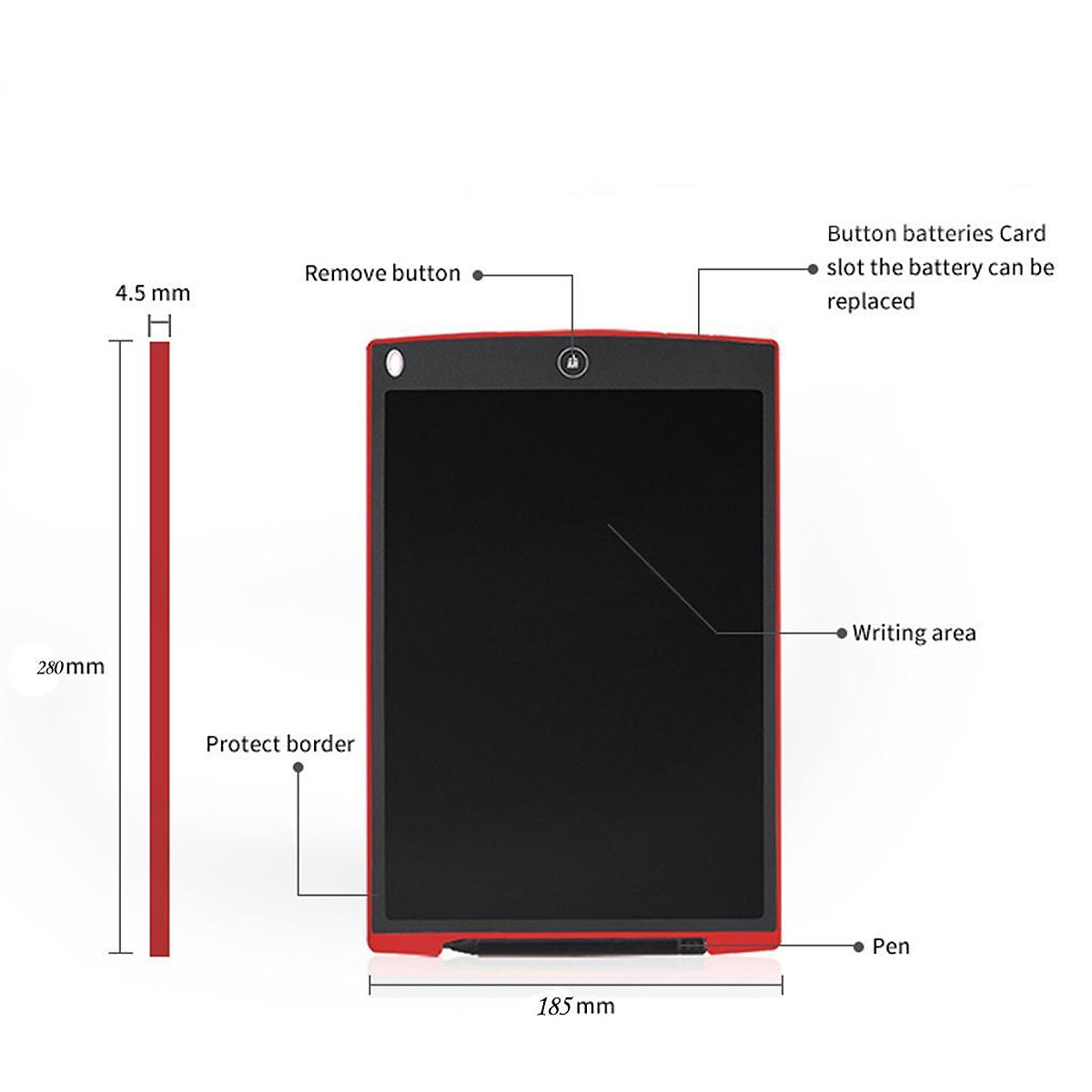 12 Inch LCD Writing Tablet Paperless LCD Writing Board Office School ...