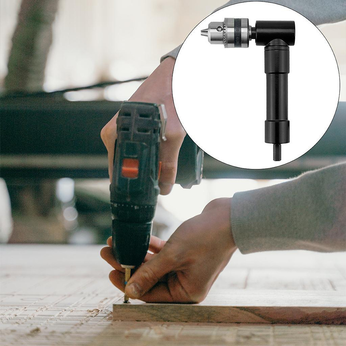 90 Degree Angle Drill Turning Device for Tight Corner Workspace Worker