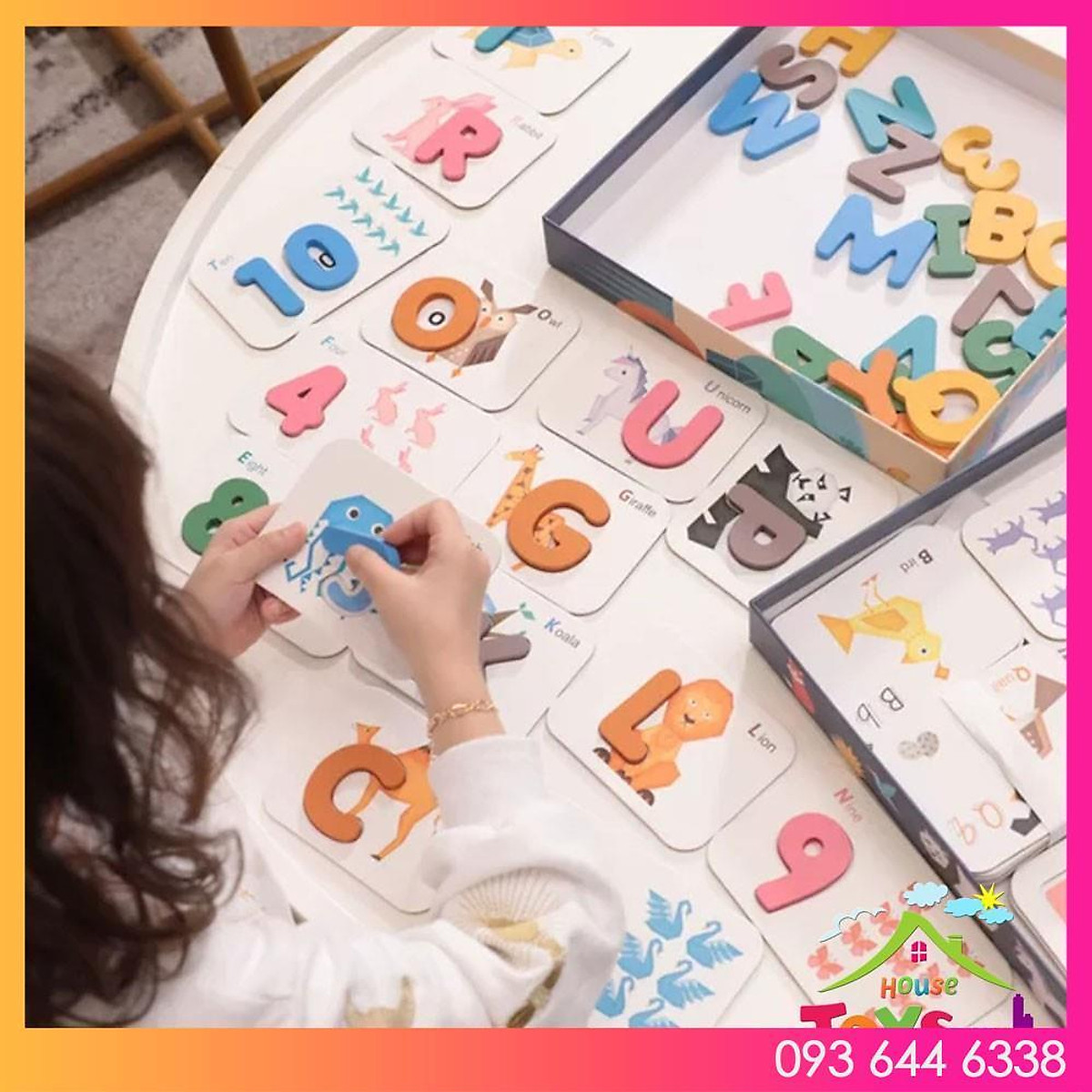 ALPHABET PAIRED CARD Bộ Thẻ Bảng Chữ Cái và Số Tiếng Anh Bằng Gỗ | Siêu ...