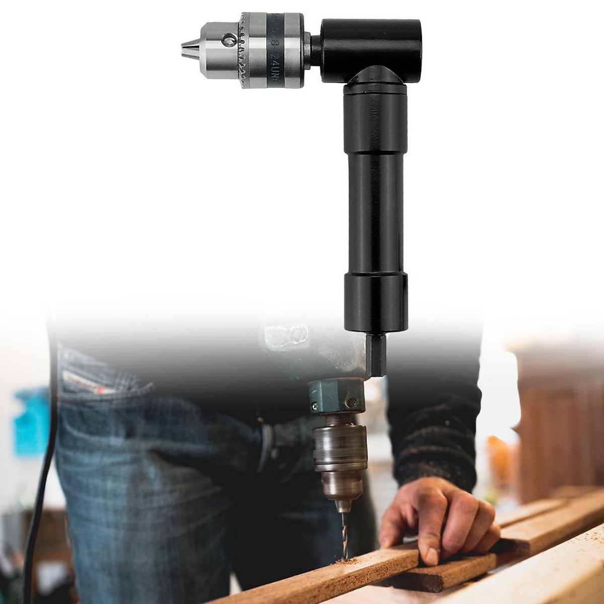 90 Degree Angle Drill Turning Device for Tight Corner Workspace Worker