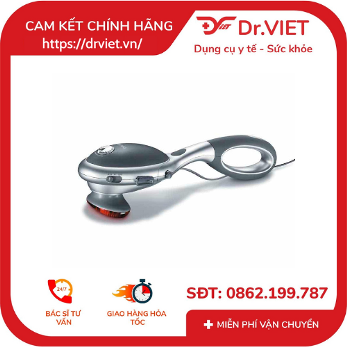 Máy massage cầm tay có đèn hồng ngoại Beurer MG70-Xuất xứ Đức,mát xa thư giãn toàn thân,giảm đau ...