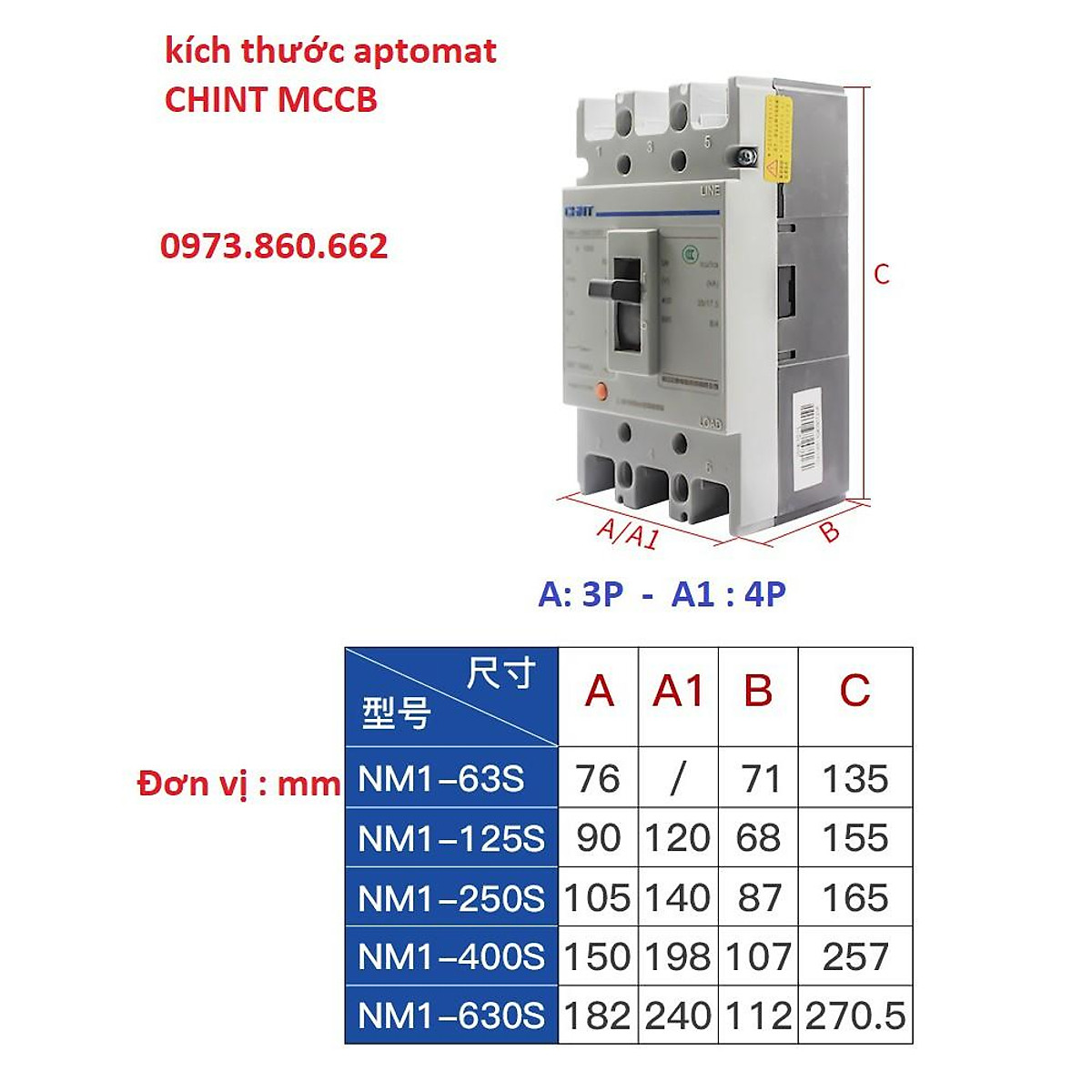 APTOMAT CHINT MCCB 3P 630A - Nội thất khác