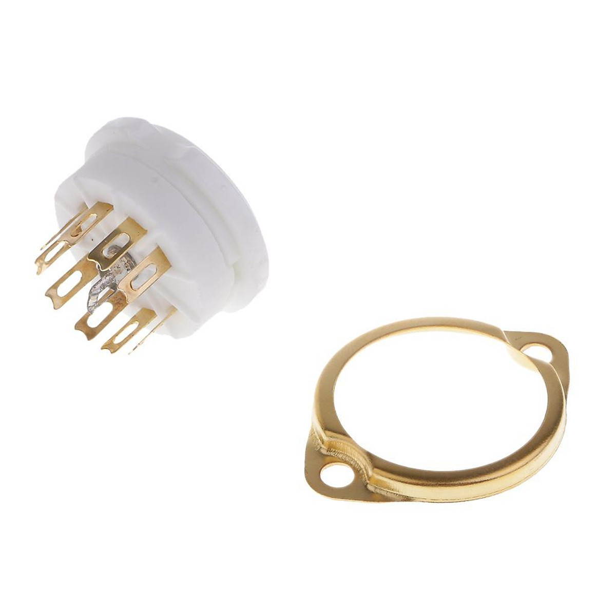 Gold Plated Ceramic 9pin PCB Mounting Tube Socket for 12AX7,12AT7,12AU7