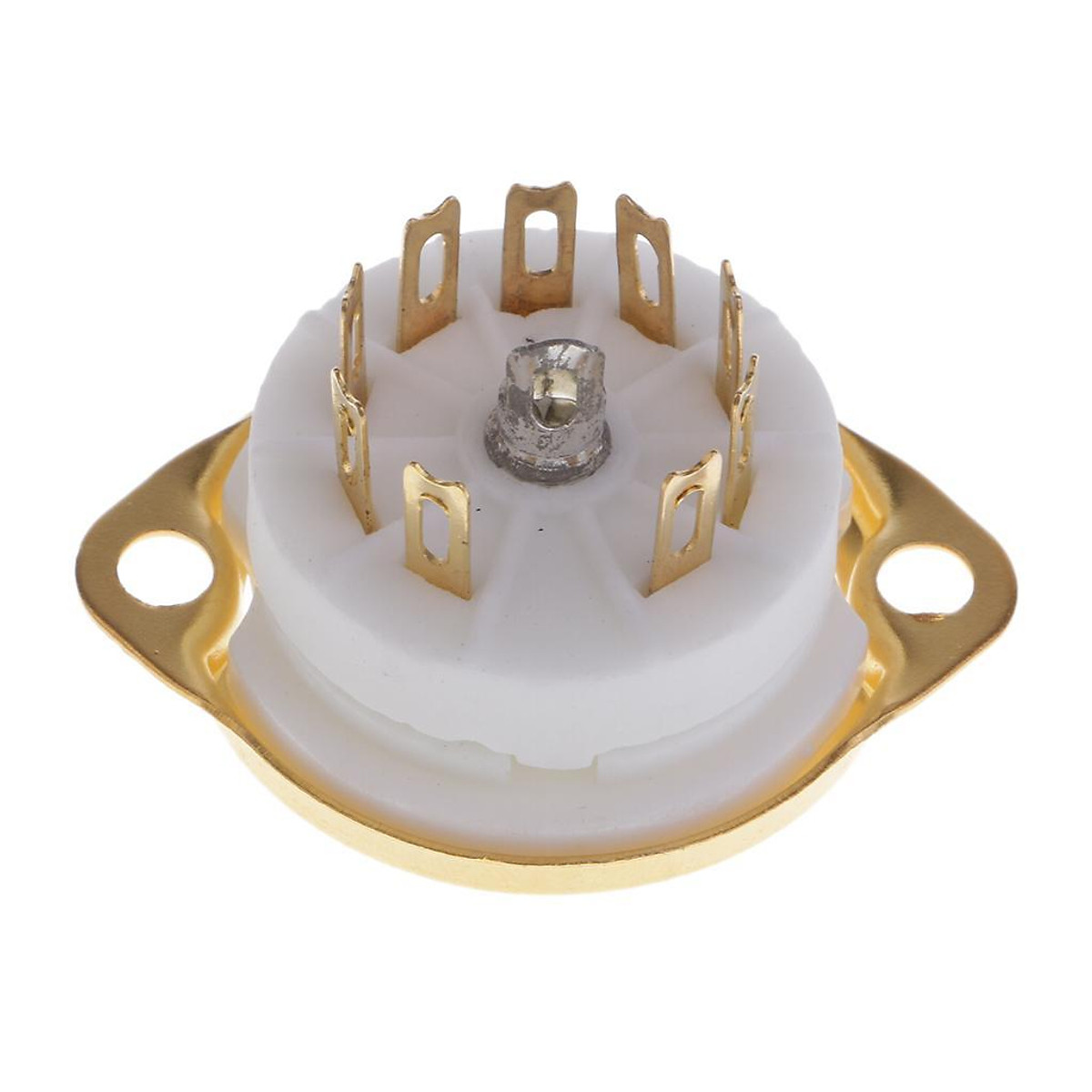 Gold Plated Ceramic 9pin PCB Mounting Tube Socket for 12AX7,12AT7,12AU7