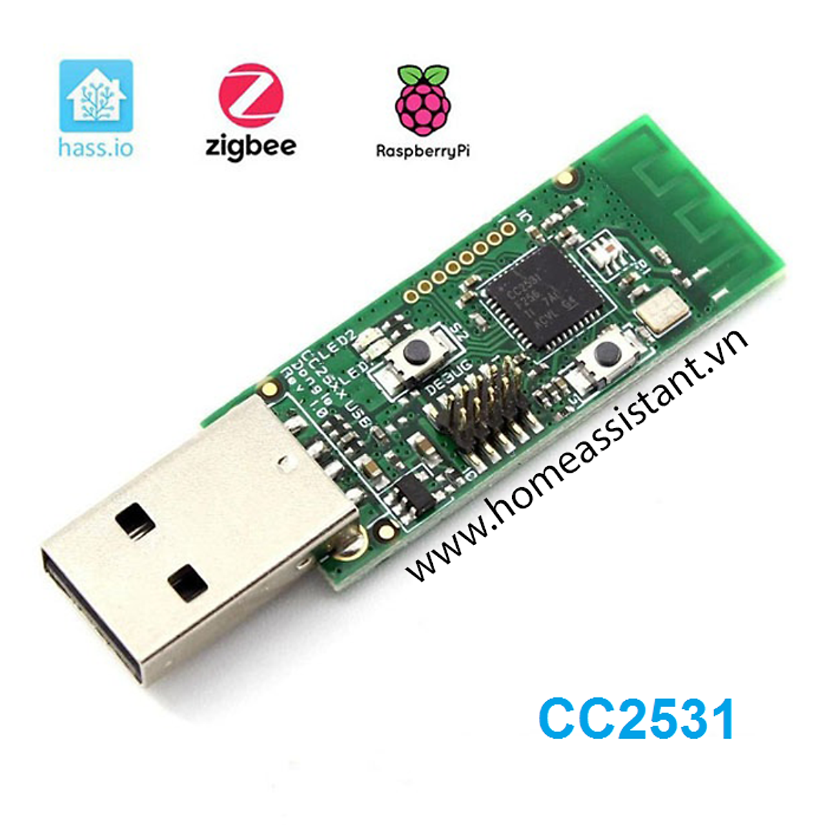 Mua USB Zigbee CC2531 Flash Zigbee2MQTT (Hỗ trợ Home Assistant) tại HomeAssistant