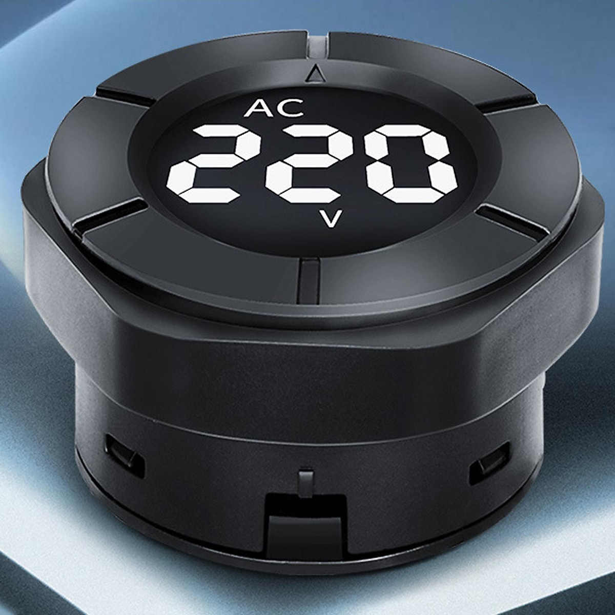 Round AC Digital Voltmeter 500V Big White Fonts Industry RV Volts Meter