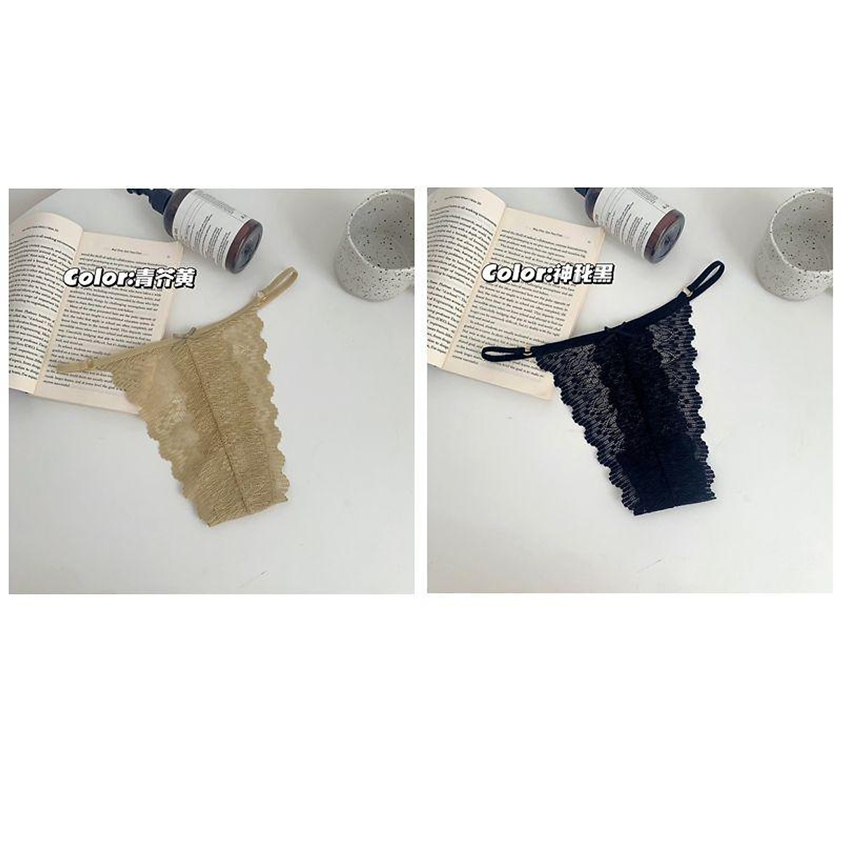 Mua Nhật Hệ Pure Sex Lady Thấp Eo T String Cotton Vi Khuẩn Hồ Sơ Sợi Rỗng Cao Tách Ra Trong Suốt