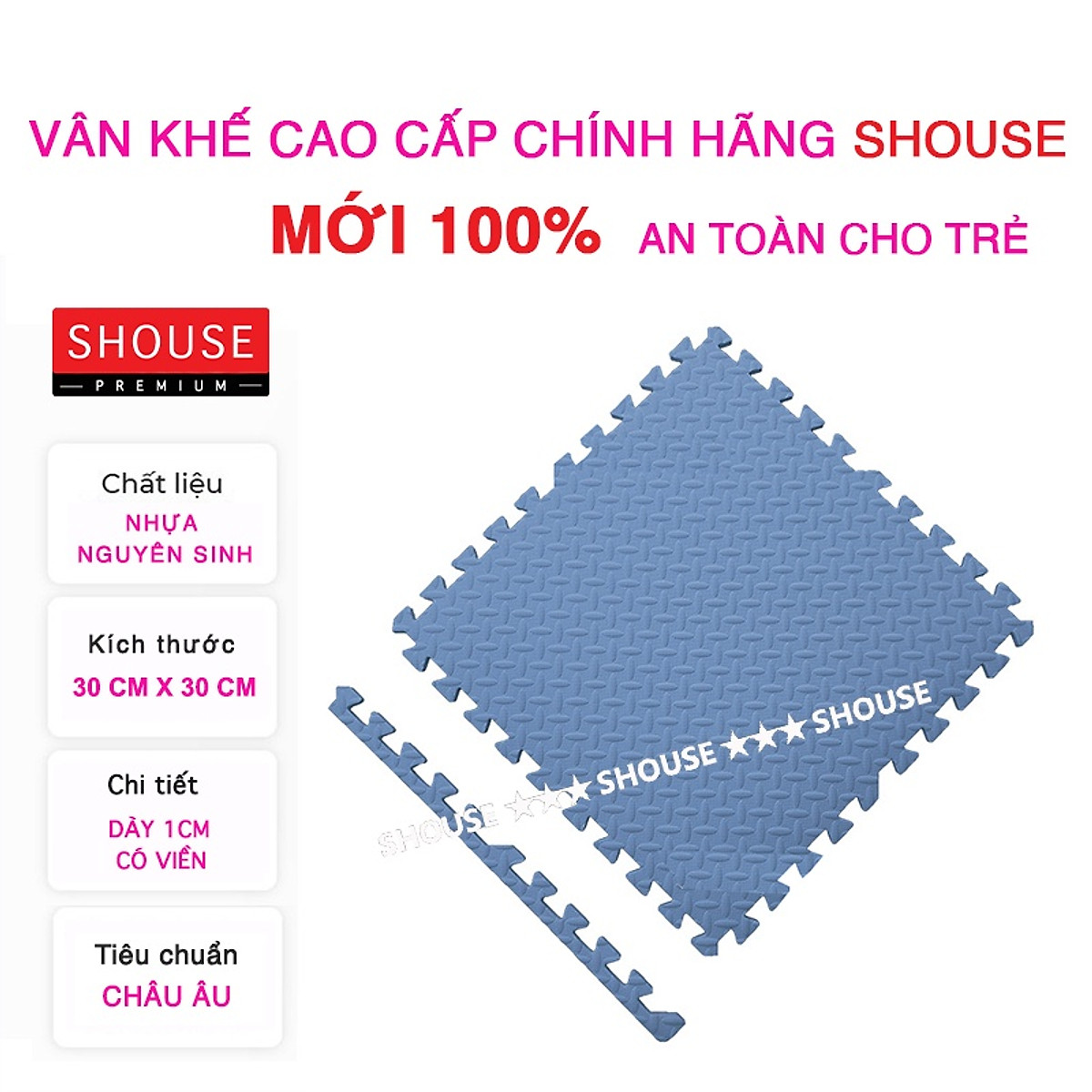 Thảm Xốp Ghép lót sàn Shouse, 60x60/30x30cm miếng dày tấm trải sàn cho ...