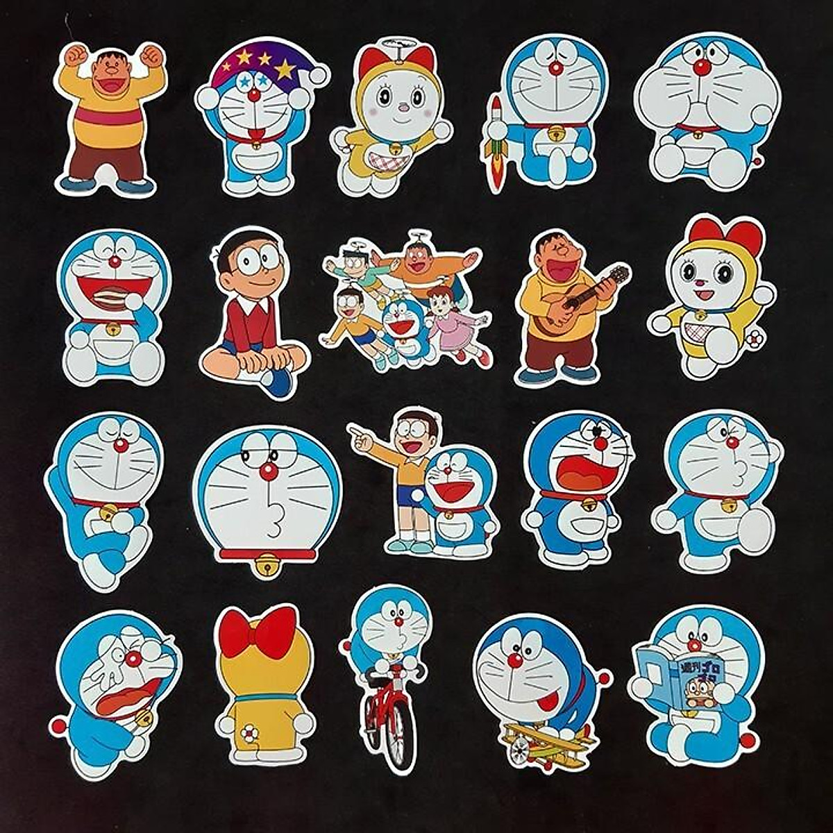 Mua BỘ STICKER DORAEMON 60 miếng - Dùng dán Xe, dán mũ bảo hiểm, dán ...