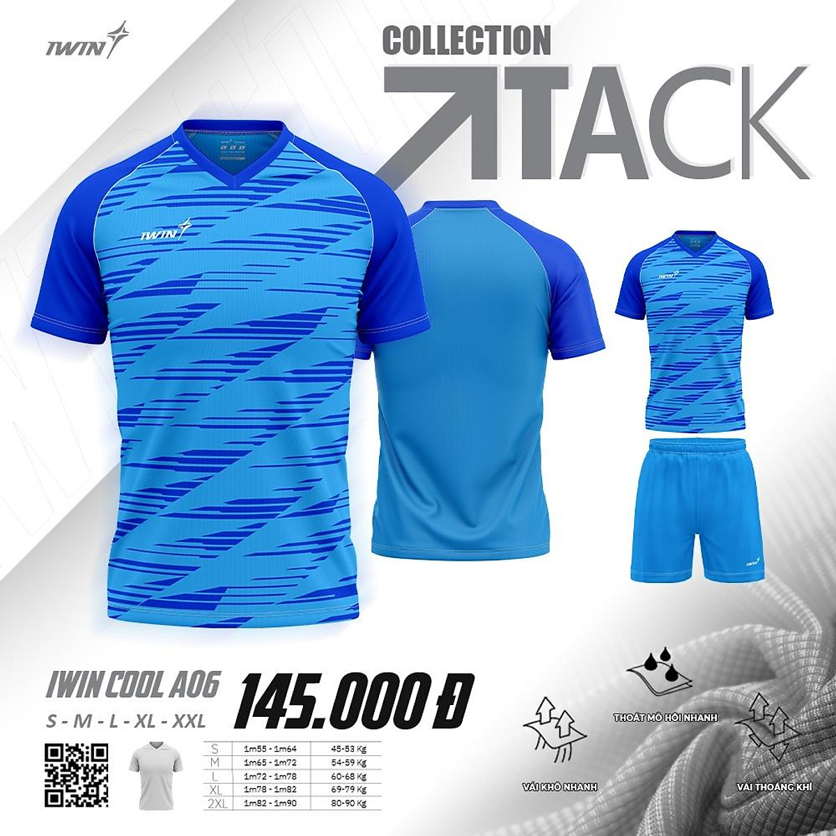 Mua Quần áo iWin Cool Attack A06 chính hãng - Xanh - XXL tại Thể Thao ...