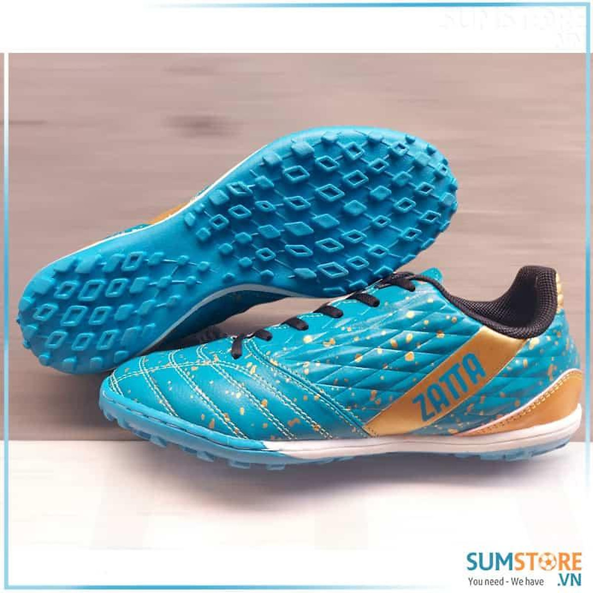Mua Giày Đá Banh Zatta Xanh Dương (May Full Đế) - Giày Đá Bóng TF Mới Đẹp