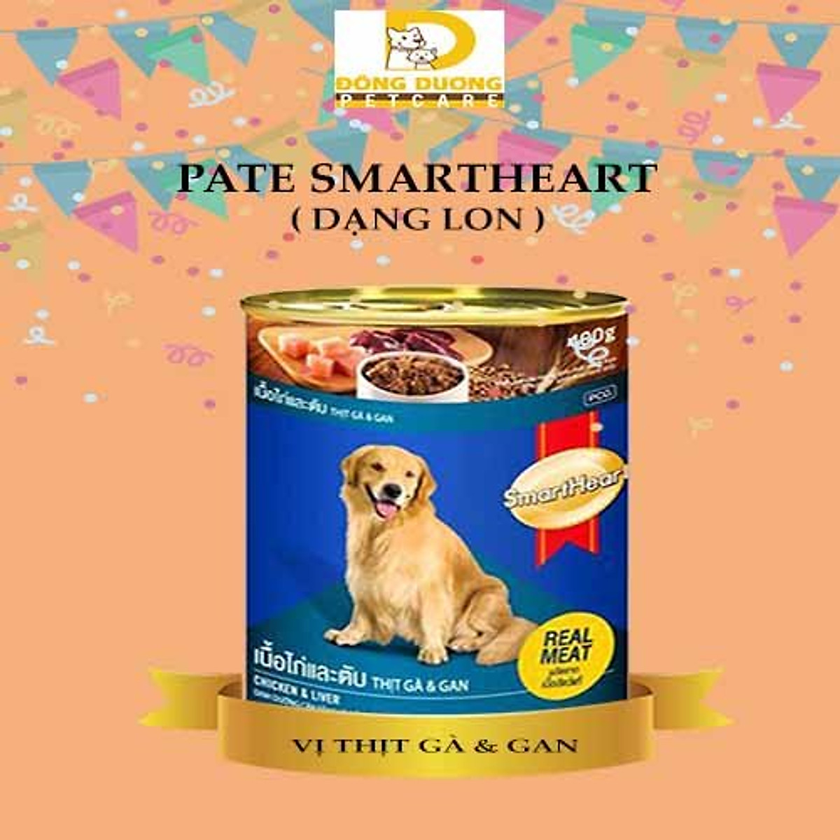 Mua [Chính hãng] Pate cho chó Smartheart vị gà và gan lon 400g - 1 lon tại ĐÔNG DƯƠNG PET CARE