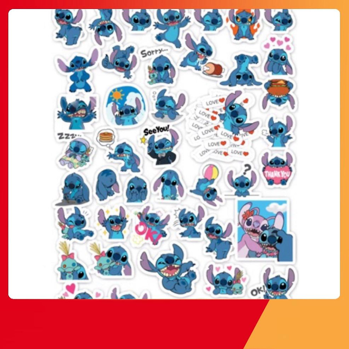 Mua Sticker mini khổ A4 Stich - A4 chưa cắt tại TisuuShop
