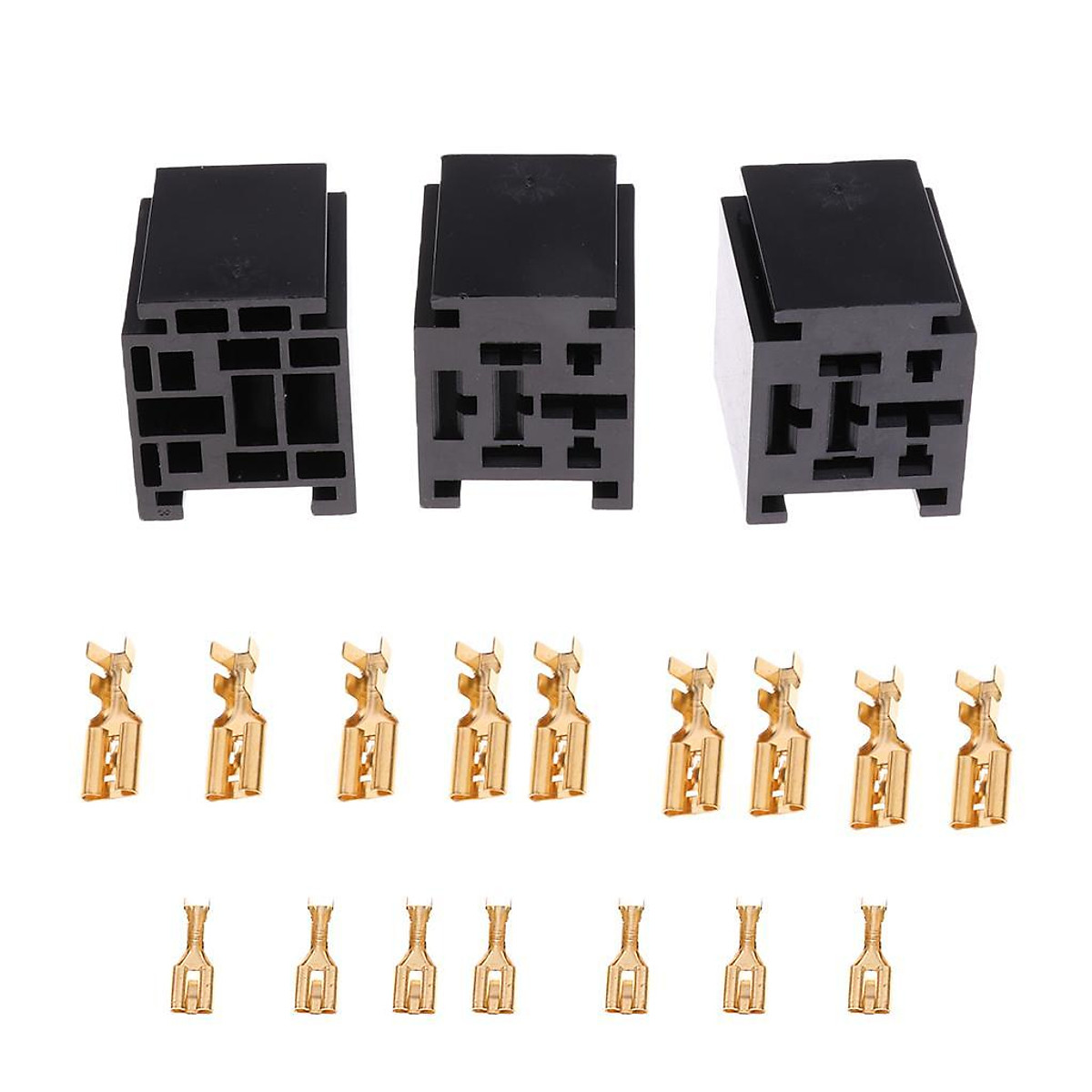 3x3 Pieces Automotive 80A 5 Pin Relay Socket Connector Holder With ...