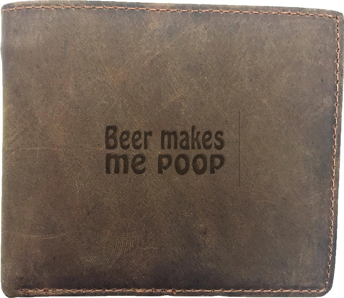 Mua Ví Da Sáp Cao Cấp Có Ngăn Đựng Thẻ Handmade Khắc Hình Chữ Beer ...