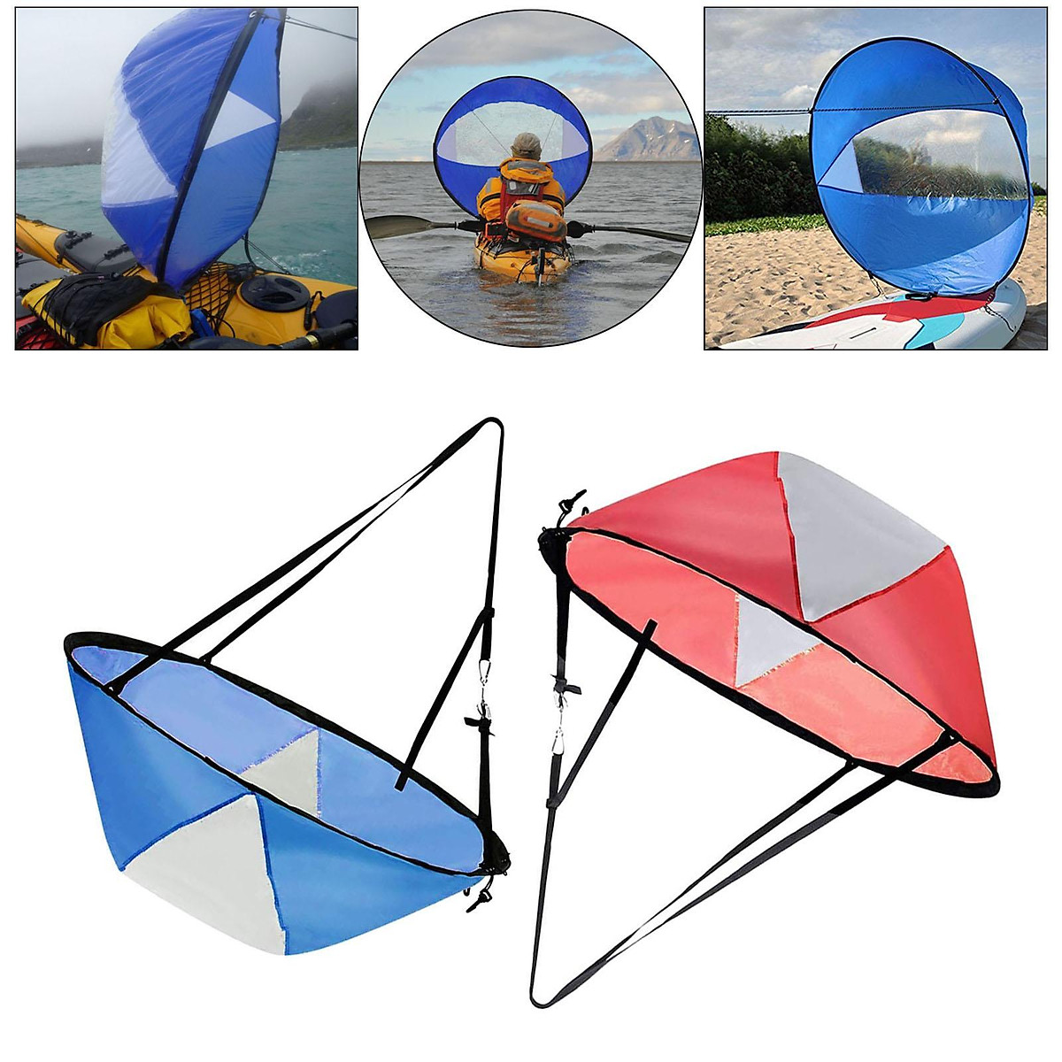 2 Piece 42 Inch Portable PVC Leeward Wind Vane Instant Up Board | Tiki