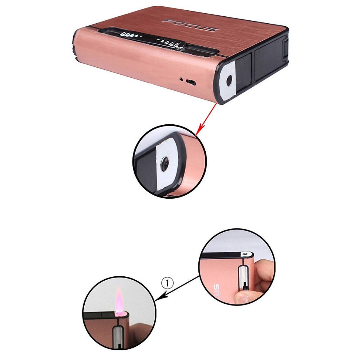 Hộp quẹt Bật lửa 1 tia kiêm Hộp đựng tiện dụng, dùng gas cao cấp, lửa ...