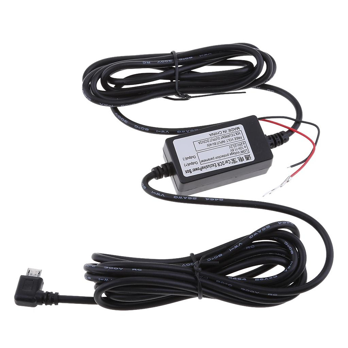 Hard Cable Hidden Wiring 5V Mini USB Auto Charger Vehicle Power Supply ...