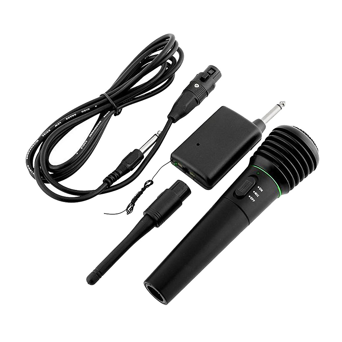 Pro VHF Wireless Wired 2 in 1 Handheld Microphone System for Singing ...