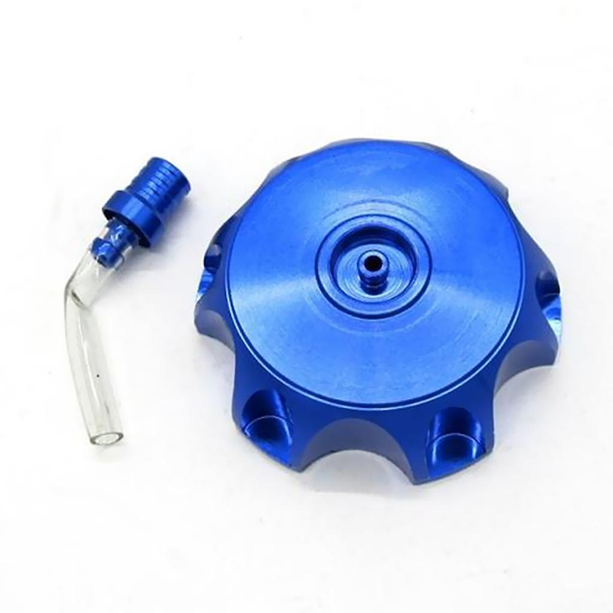 ATV Dirt Bike CNC Aluminum Gas Fuel Tank Cap Breather Vent Red/Blue ...