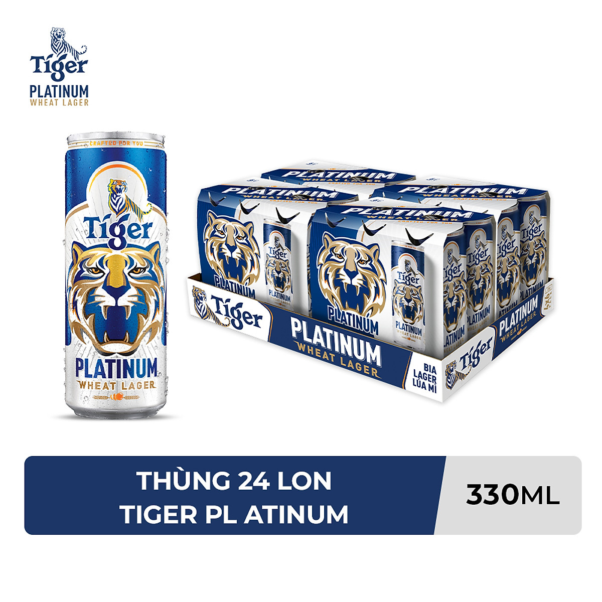 Mua Thùng 24 lon bia lúa mì Tiger Platinum Wheat Lager 330ml/lon tại ...