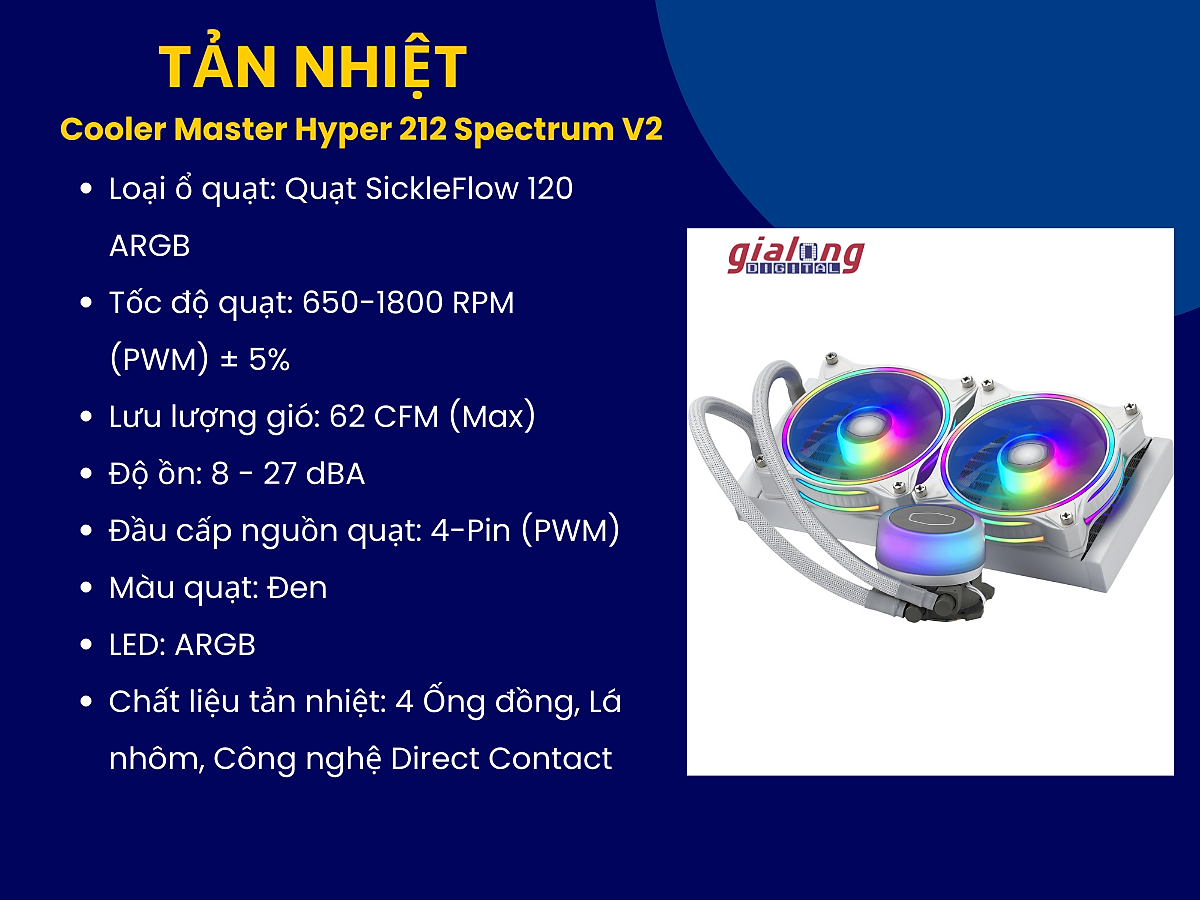 Tản nhiệt Cooler Master Hyper 212 Spectrum V2 - Hàng chính hãng | Tiki