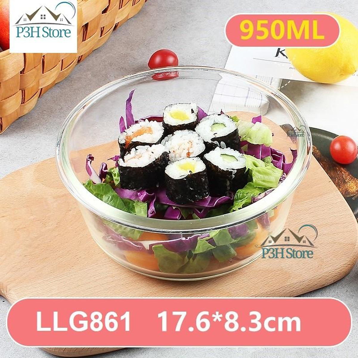 Hộp thủy tinh chịu nhiệt Lock&lock tròn 950ml LLG861 | Tiki