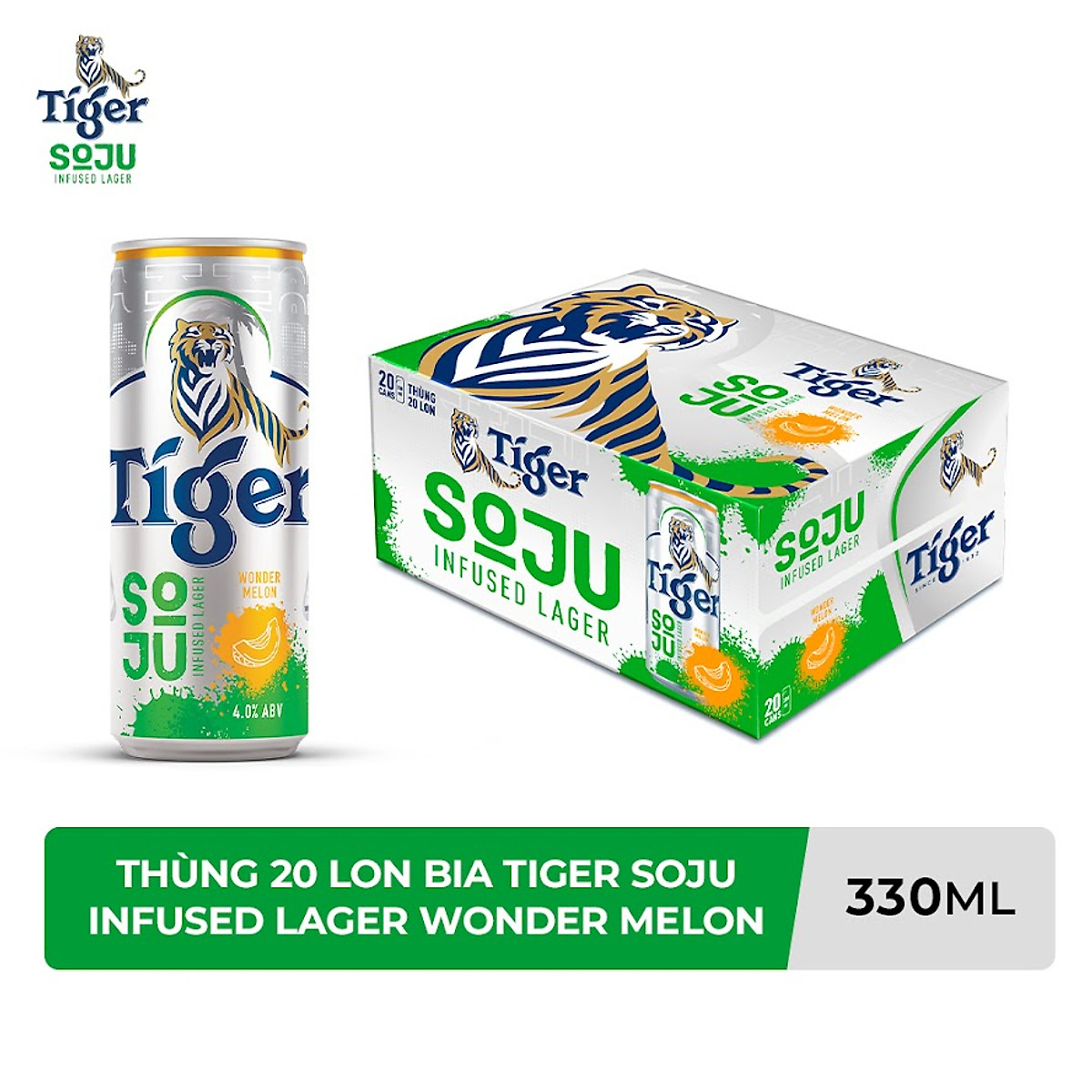 Mua Nồng độ cồn 4% - Thùng 20 Lon Bia Tiger Soju Infused Lager Wonder ...