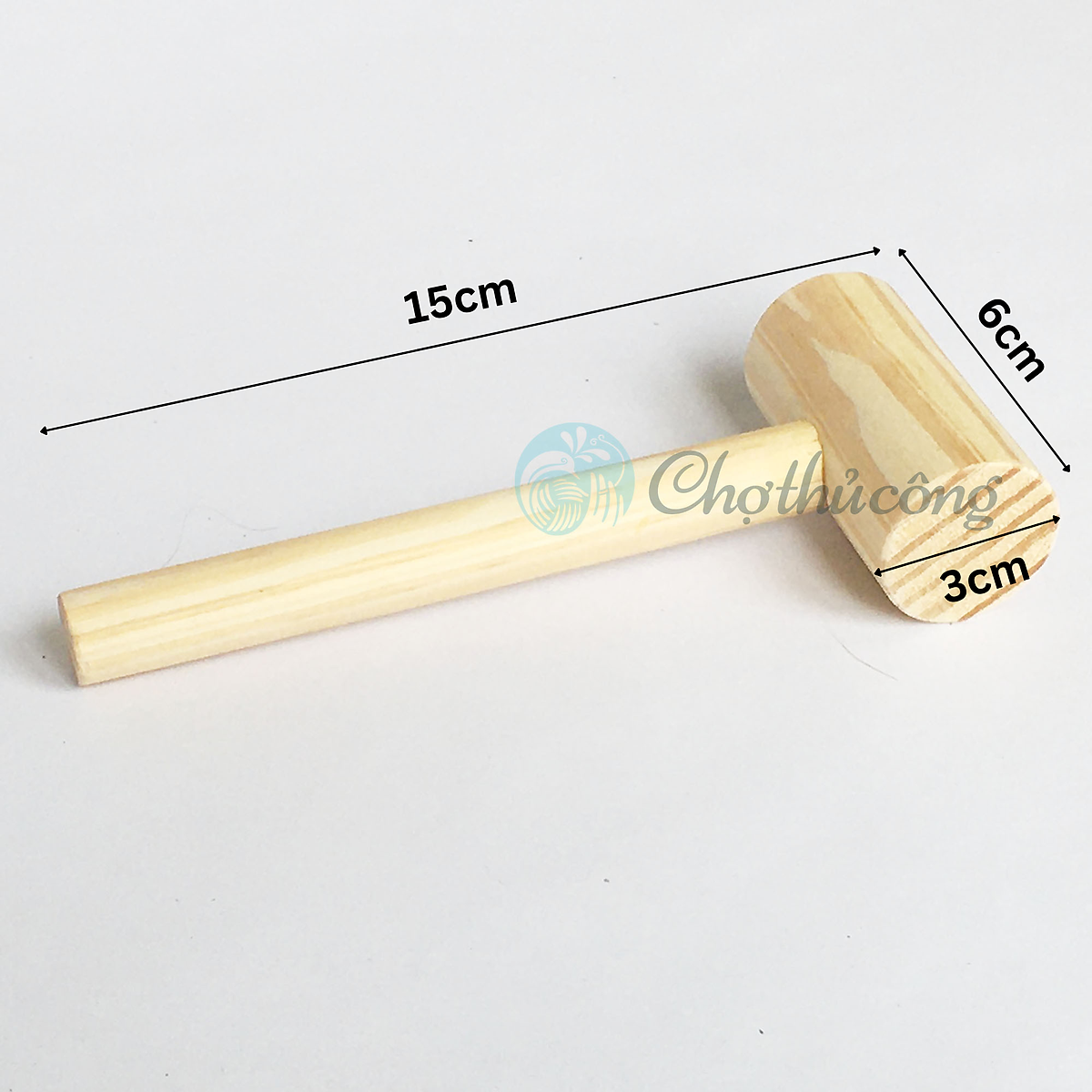 Mua Búa gỗ thông tự nhiên dùng đập linh tinh, đập vỏ cua, búa gỗ đóng ...