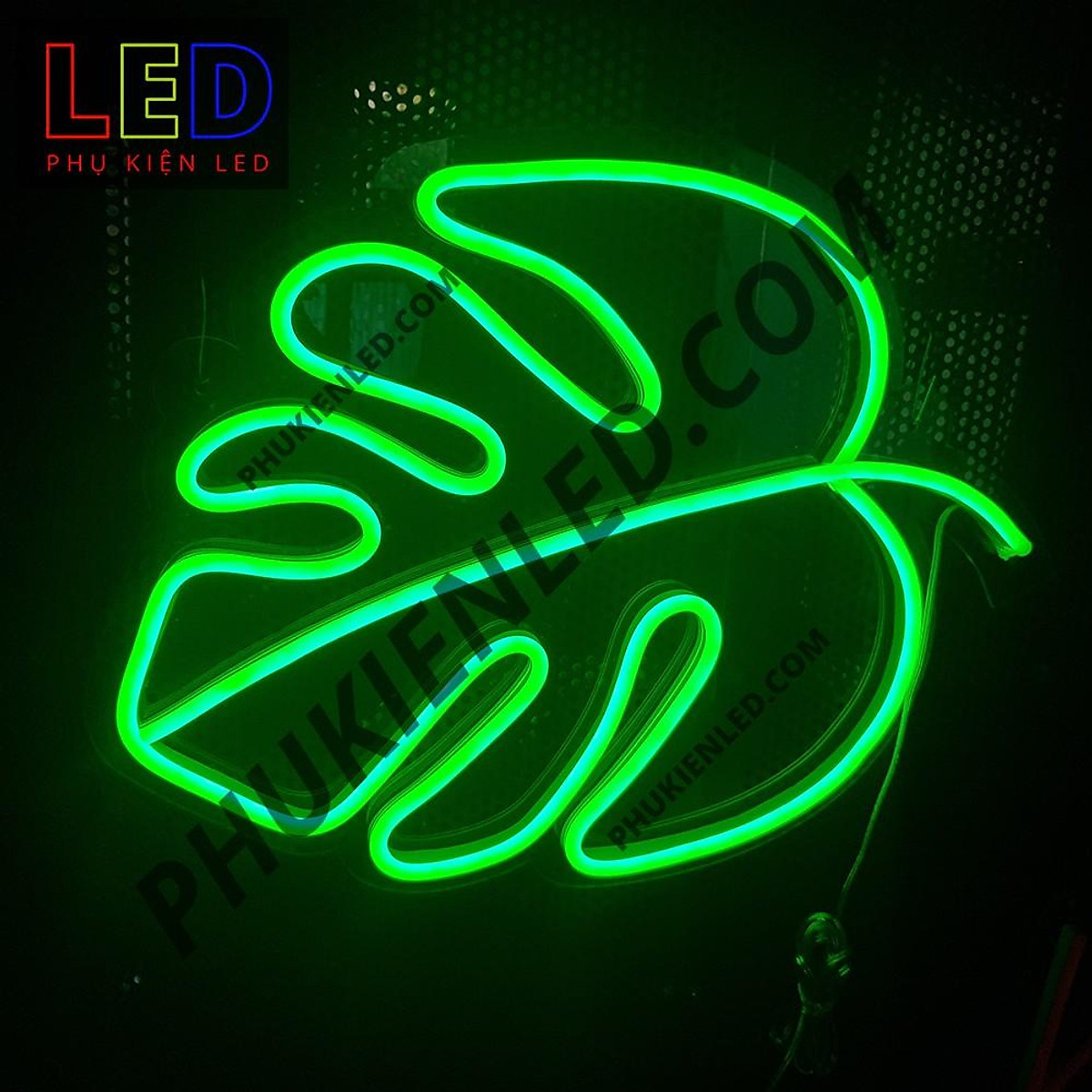 Đèn Led Neon Hình Chiếc Lá Màu Xanh - Tropical Leaf LED Neon Sign, Đèn ...