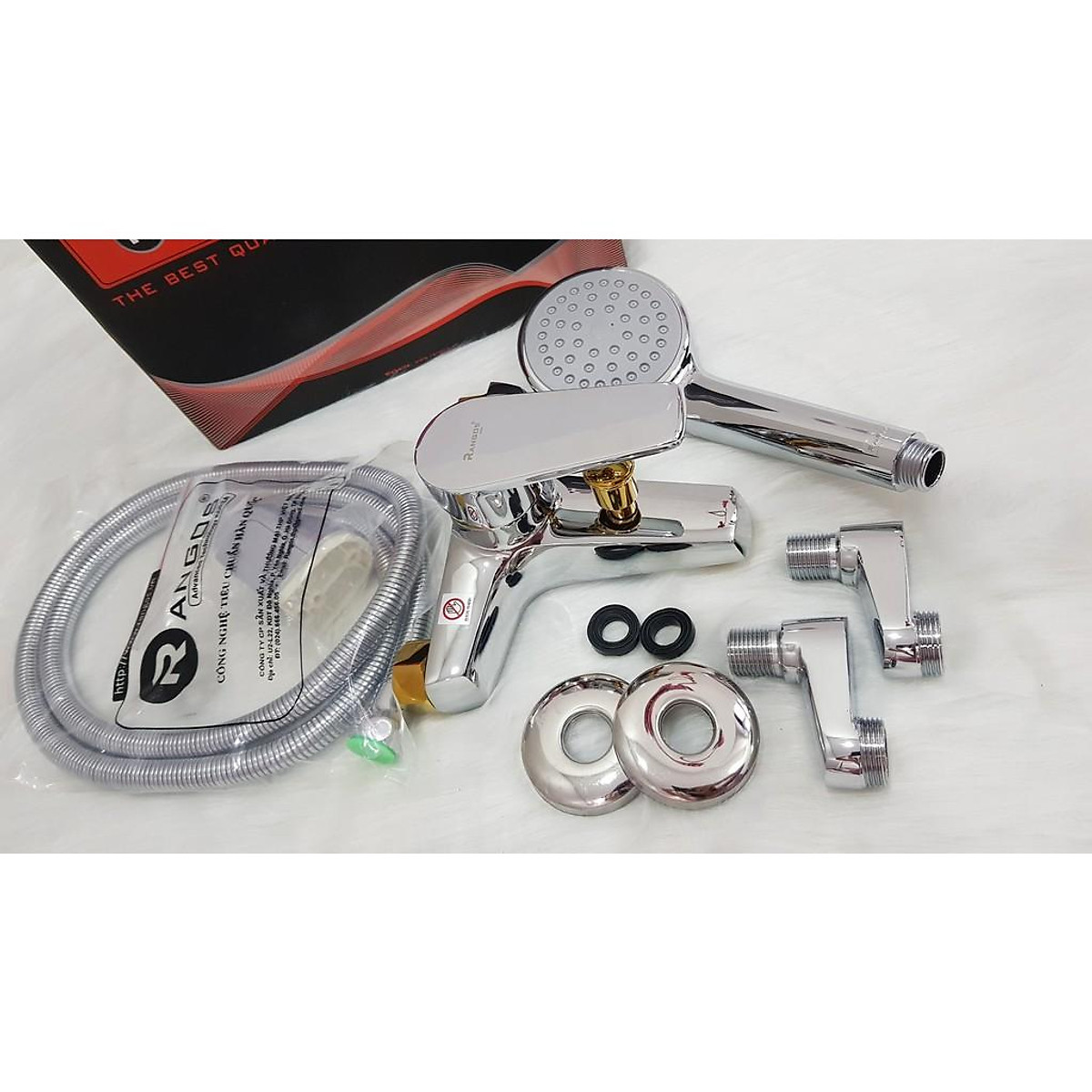 Bộ sen tắm đồng hàng cao cấp Rangos RG-03S nước khỏe | Gia Dụng Tiện Ích