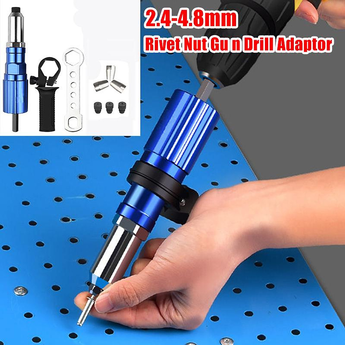 Electric Cordless Rivet Drivers 2.4-4.8mm Riveting Tool Insert Nut ...