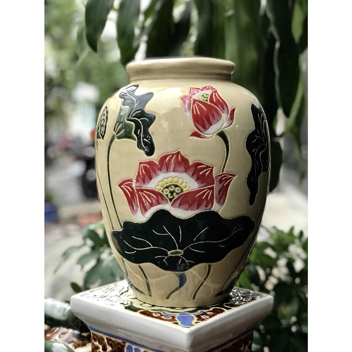 Bình Hoa Sen Gốm Sứ Nam Bộ 30 - Lọ hoa