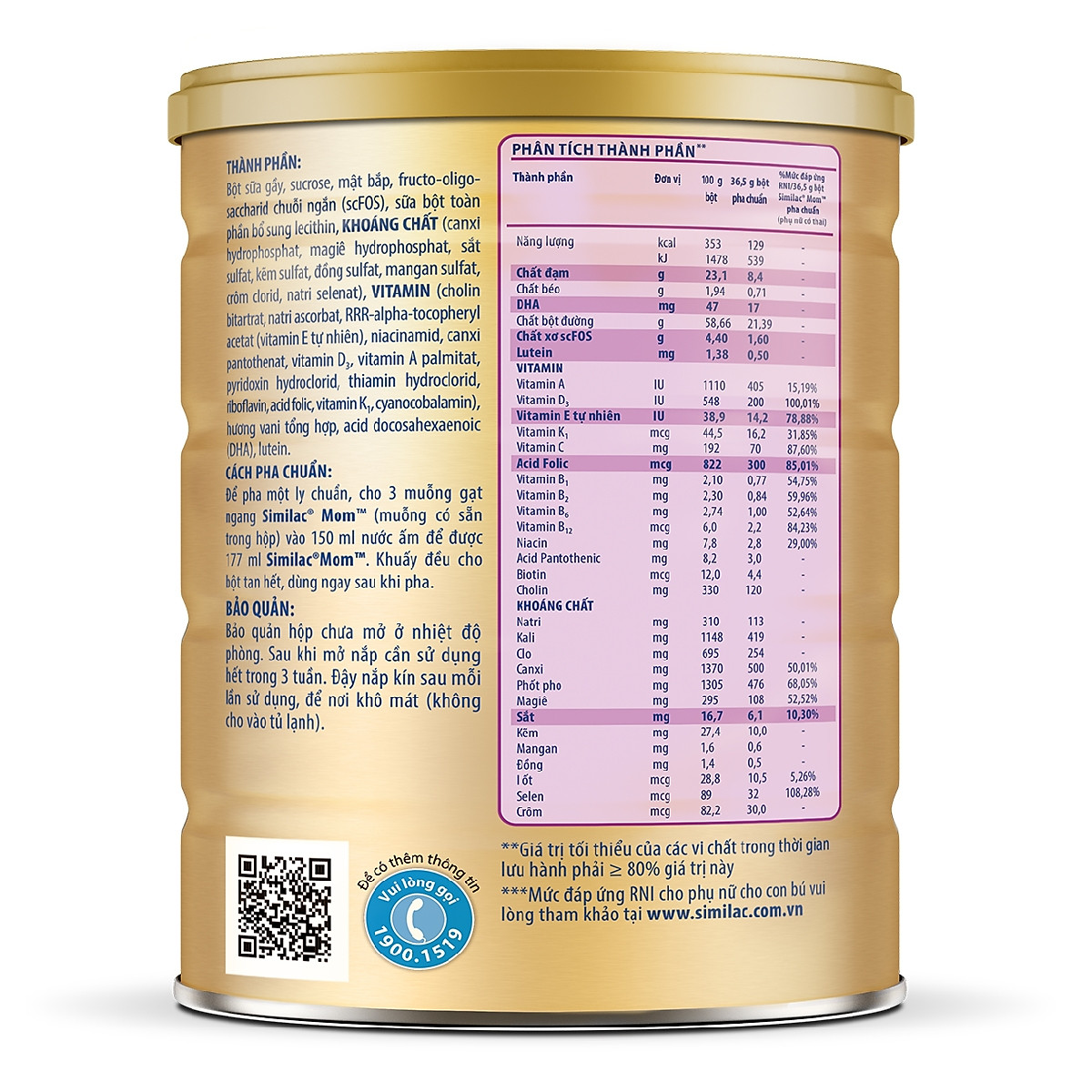 Sữa Bột Similac Mom Hương Vani (900g) | Siêu Thị Con Cưng