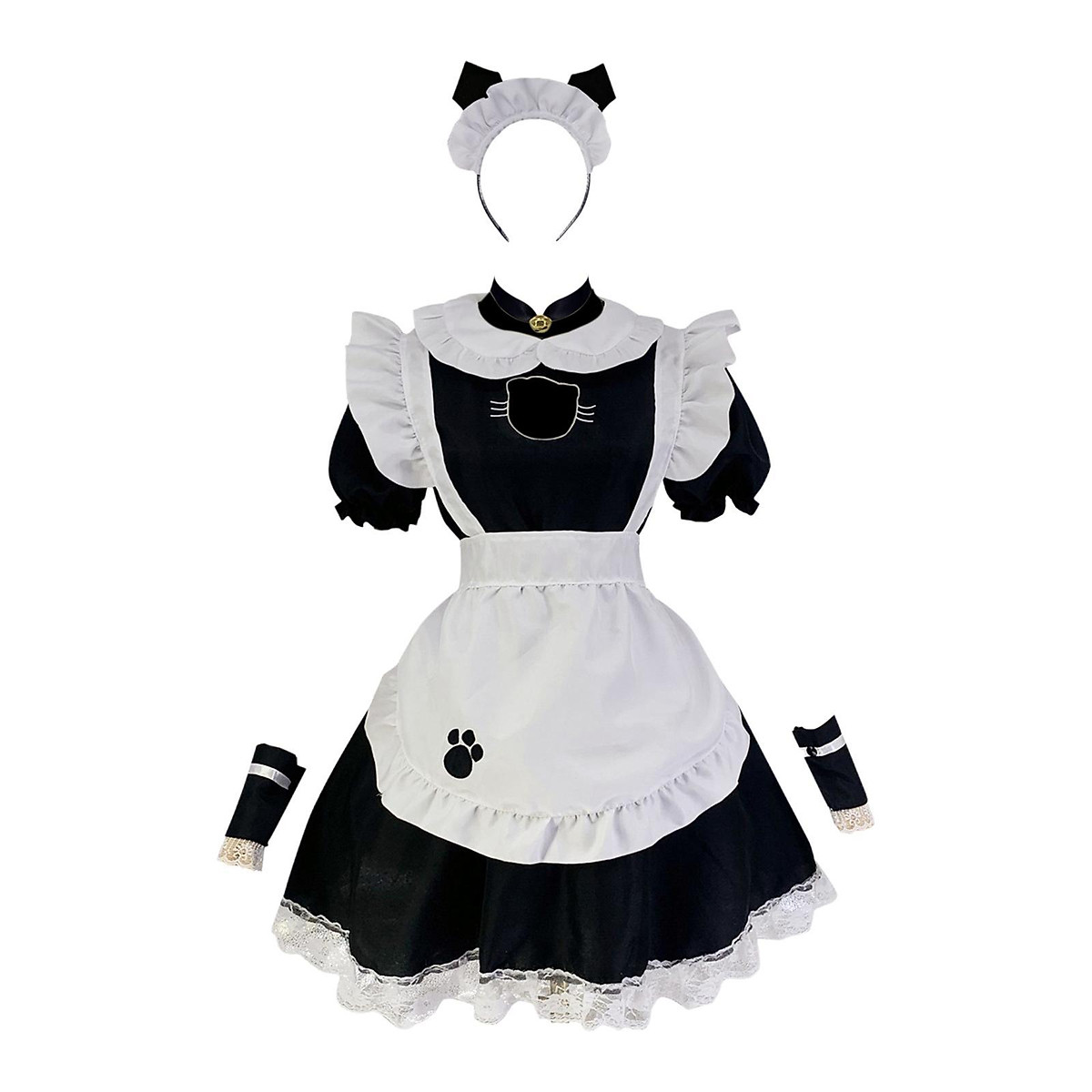 Mua French Maid Costume Anime Cosplay Uniform Suit Sweet Headband M