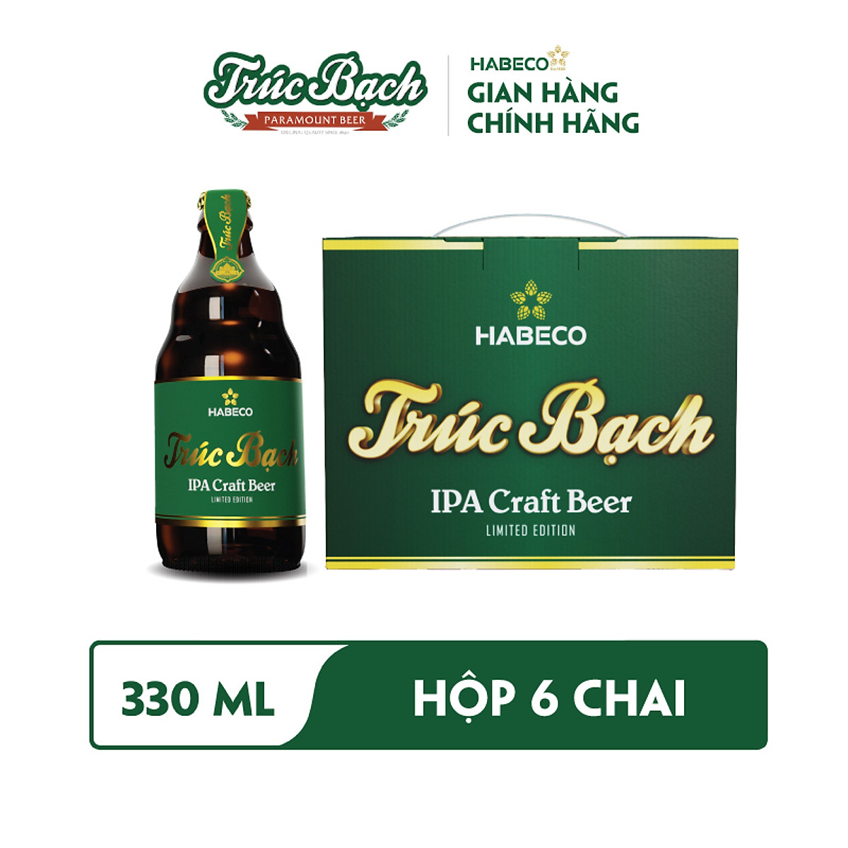Mua Bia Trúc Bạch IPA Craft - Hộp 6 chai 330ml