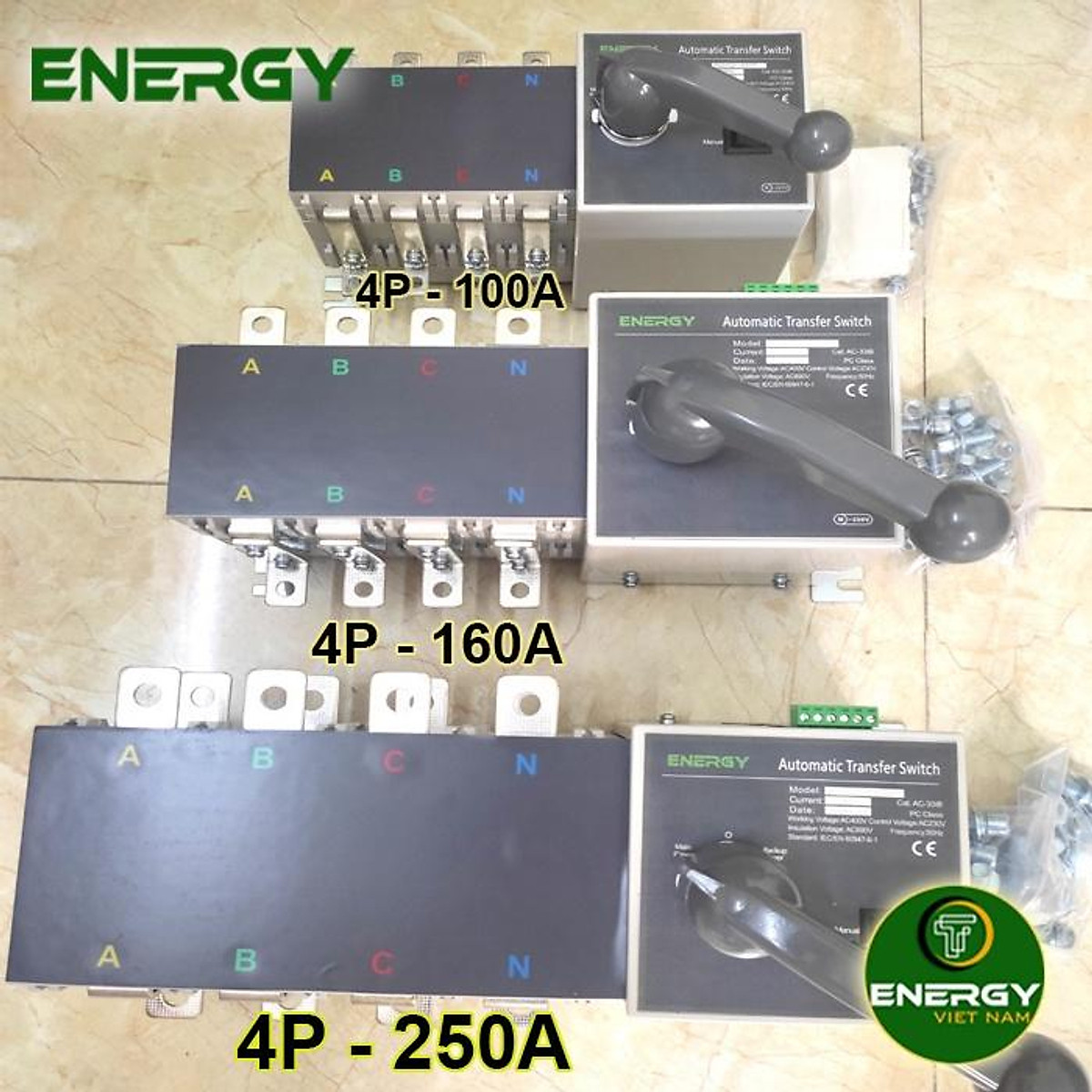 Mua Chuyển Nguồn Tự Động ATS 4P 100A, 4P 160A, 250A, Chuyển Nguồn Tự ...